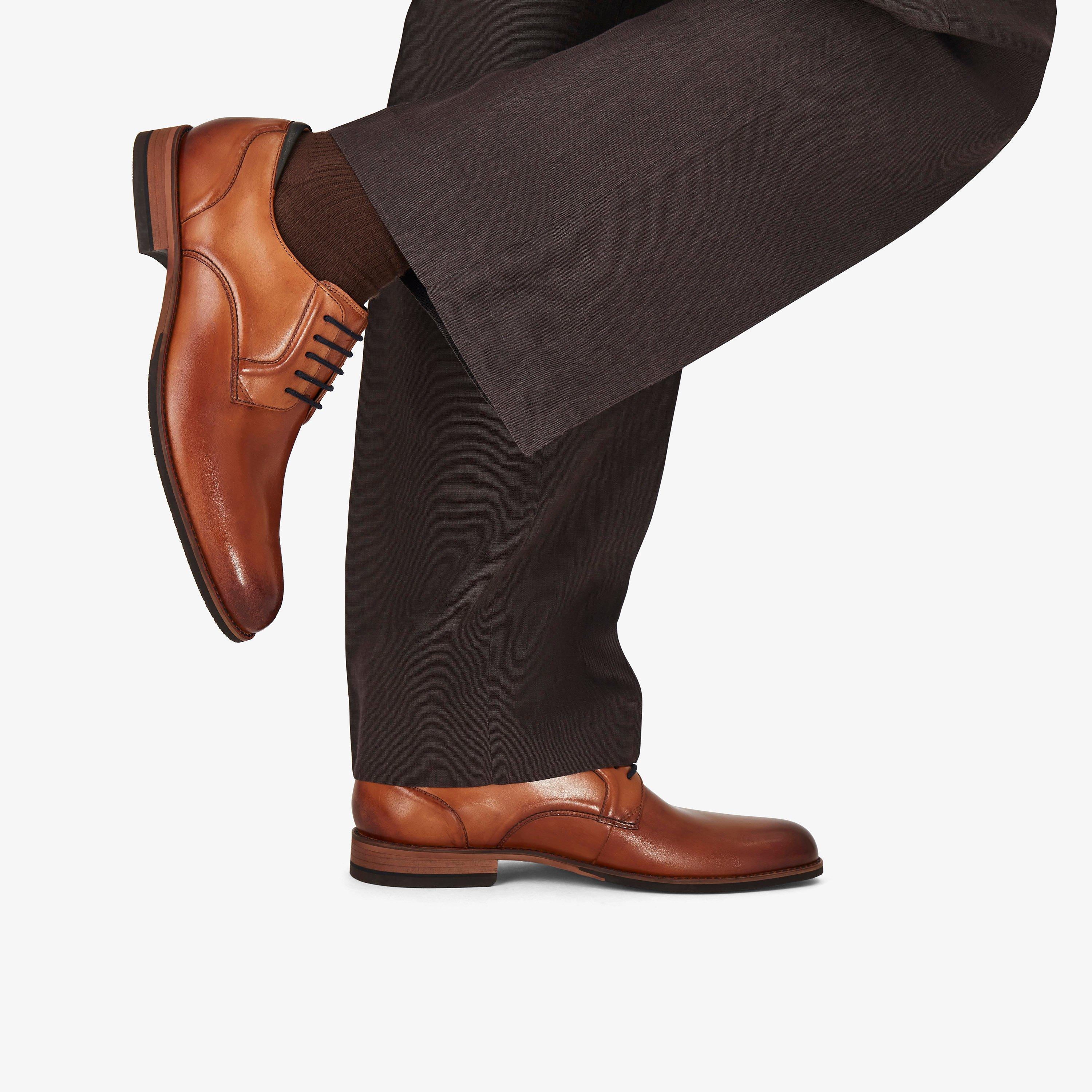 Mens Craft Arlo Lace Tan Leather Derby Shoes, Lace Up Shoes | Clarks UK