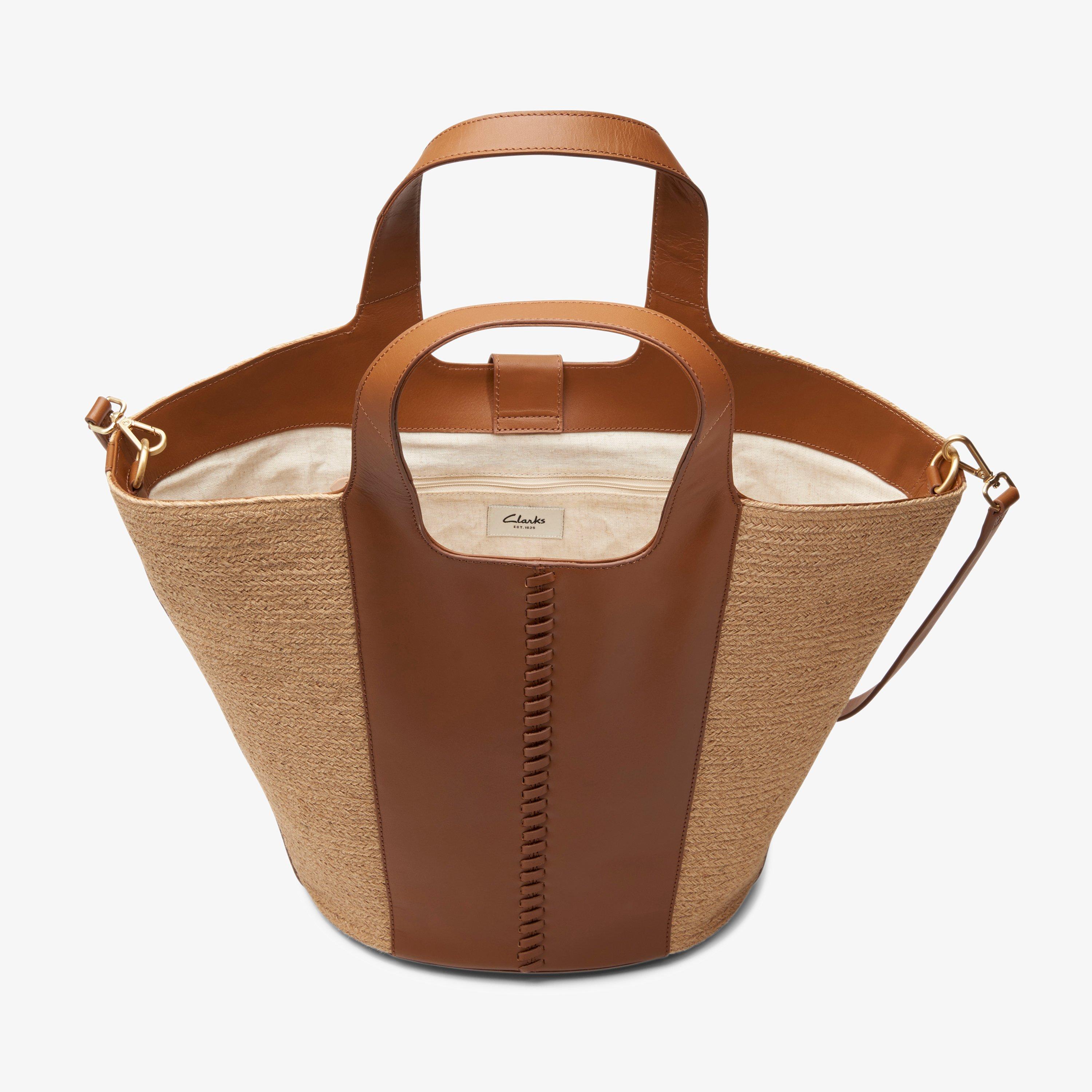 Womens Summery Large Tan Leather Tote Bag | Clarks