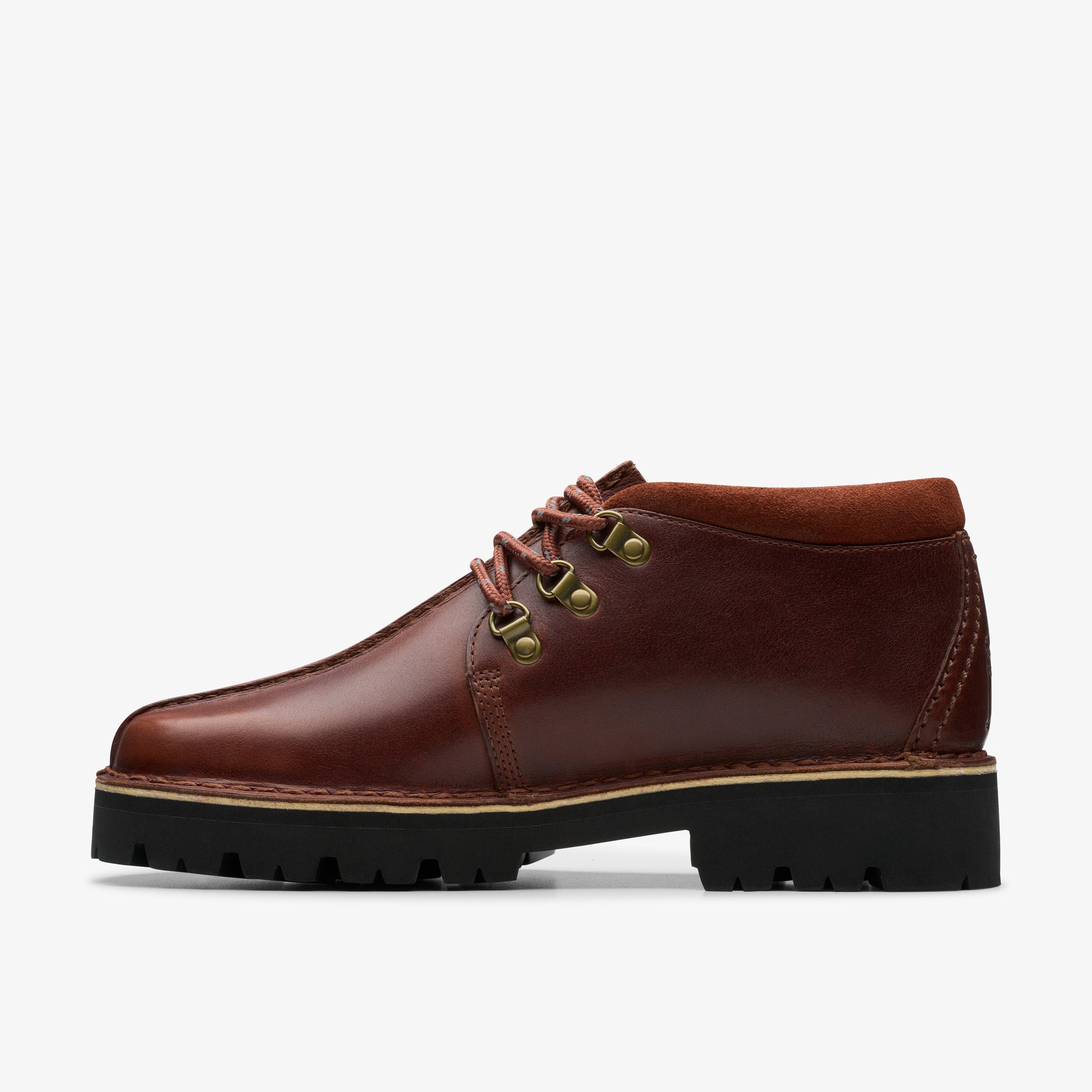 Mens Trek Hike British Tan Leather Boots | Clarks