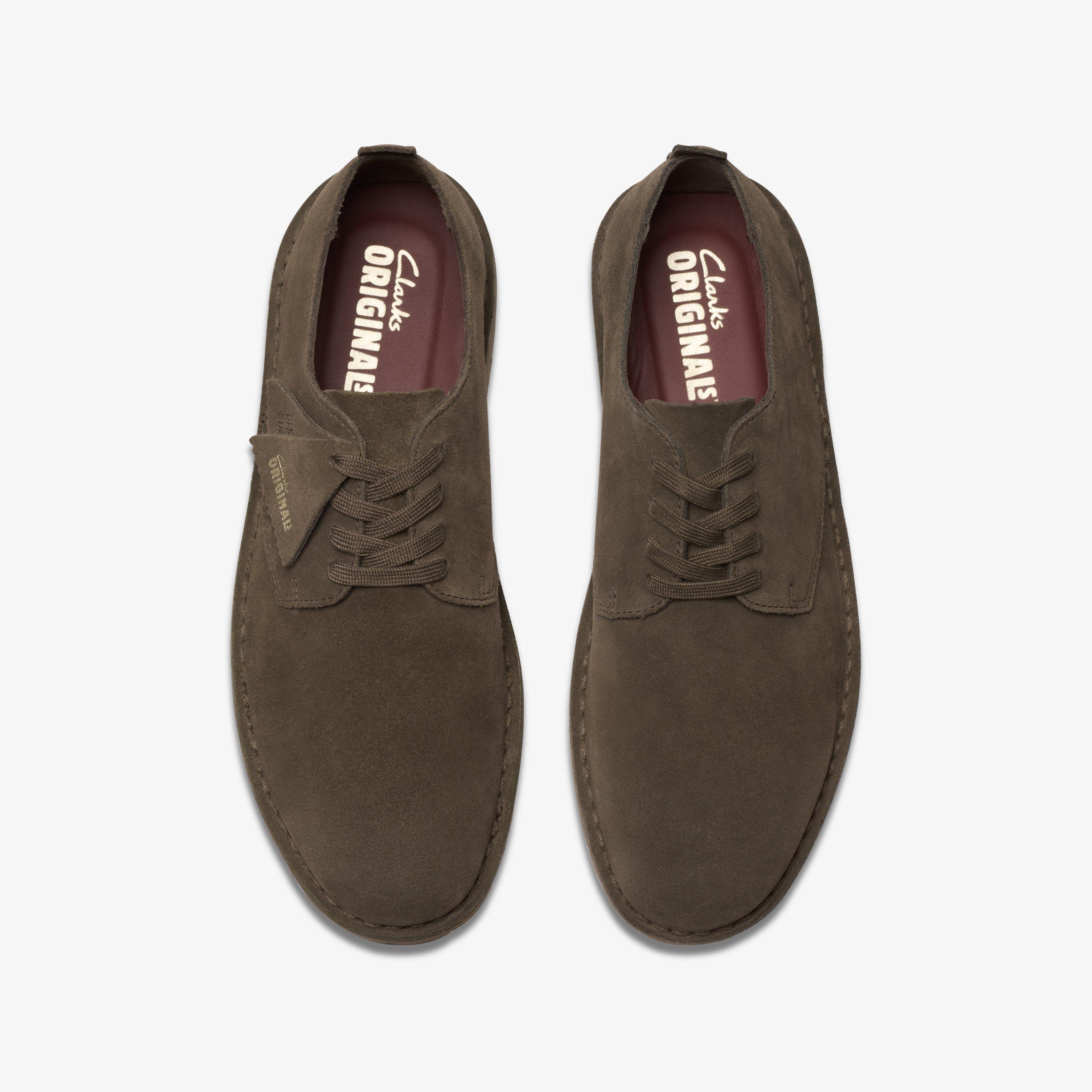 Chaussures en suède gris Desert Rock Lo Mole pour hommes | Clarks États ...