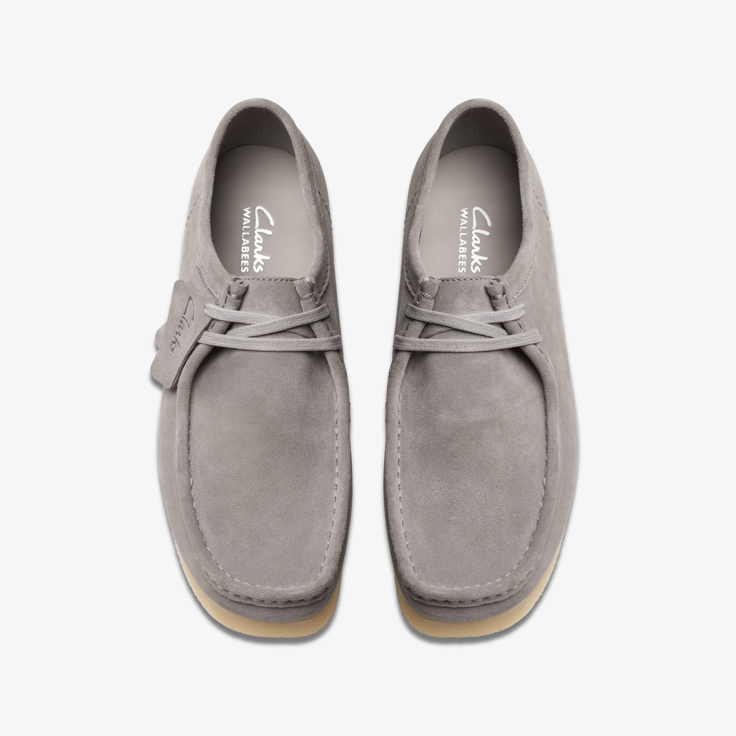 Mens Wallabee EVO Grey Moccasin Shoes | Clarks
