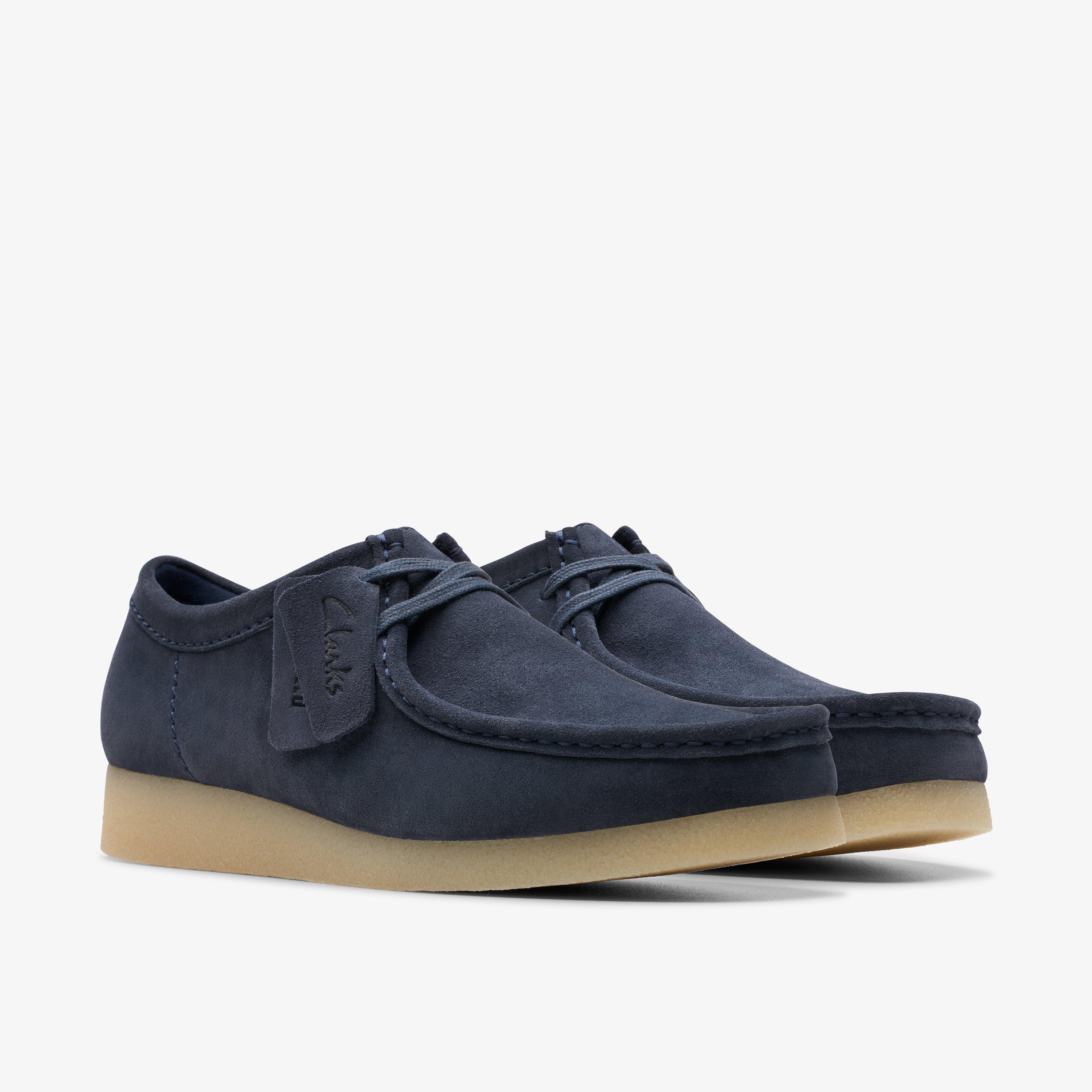 Chaussures à lacets Wallabee EVO en daim bleu marine pour hommes | Clarks