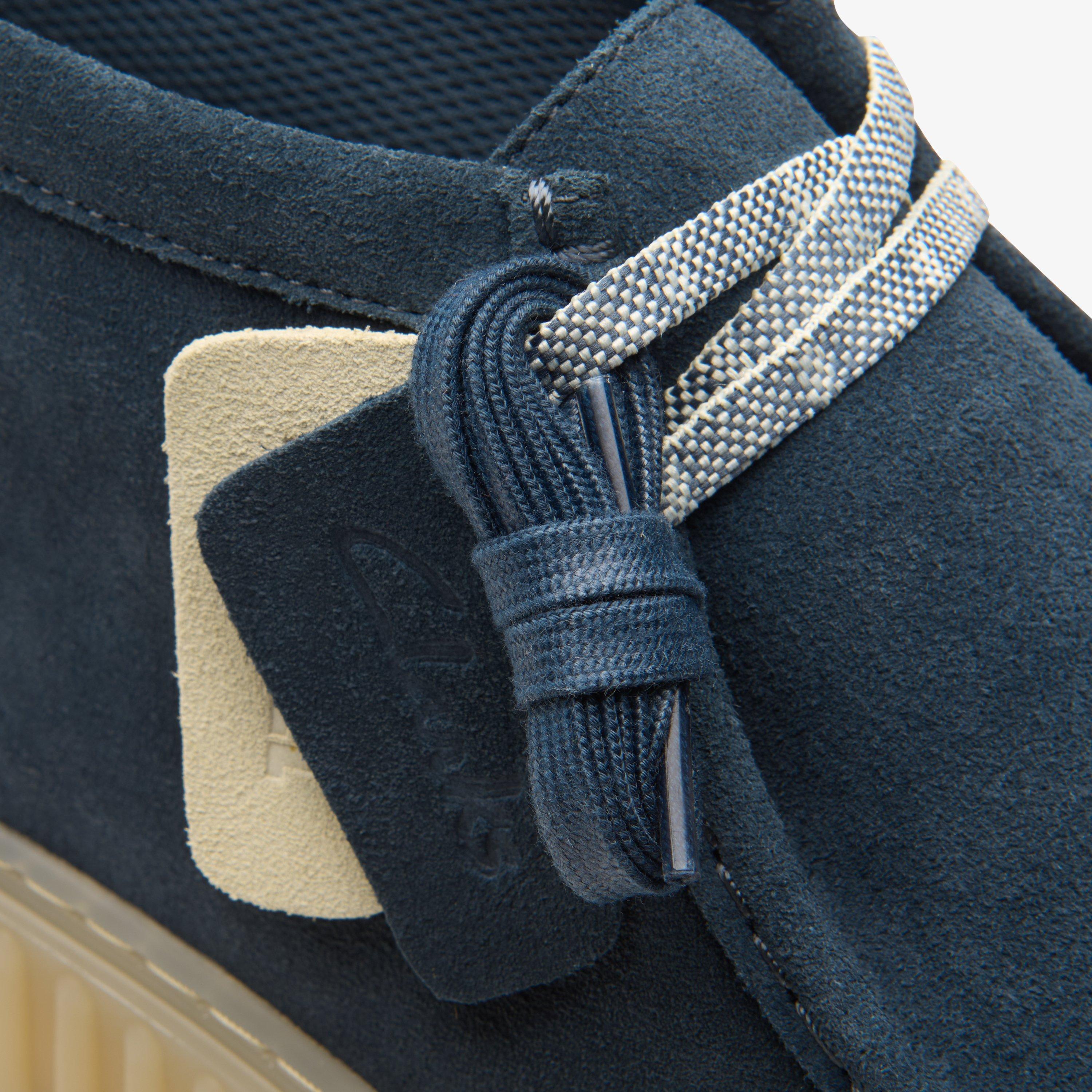 HOMME Torhill Hi en daim bleu Bottes | Clarks