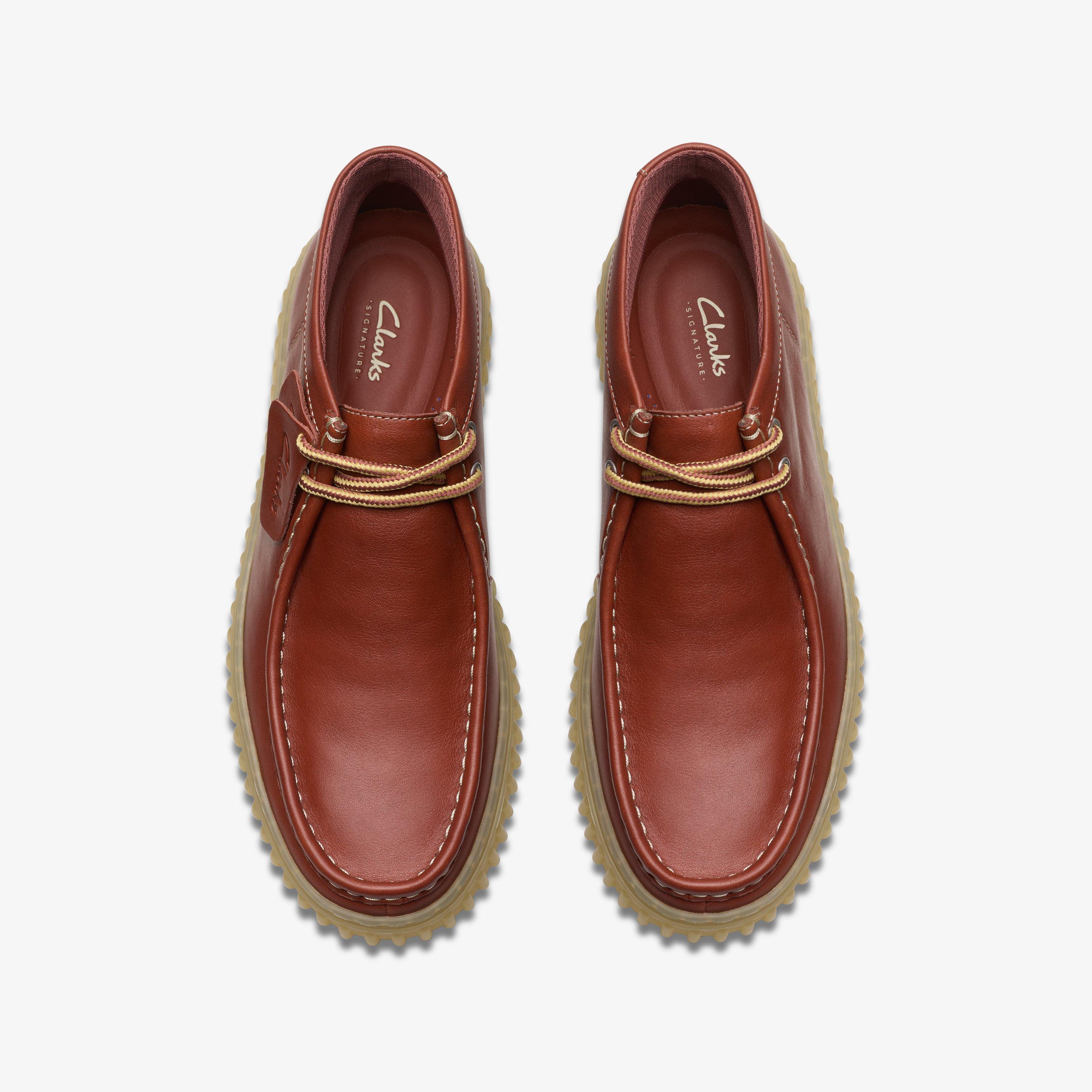 Mens Torhill Hi Brown Leather Ankle Boots Boots | Clarks UK