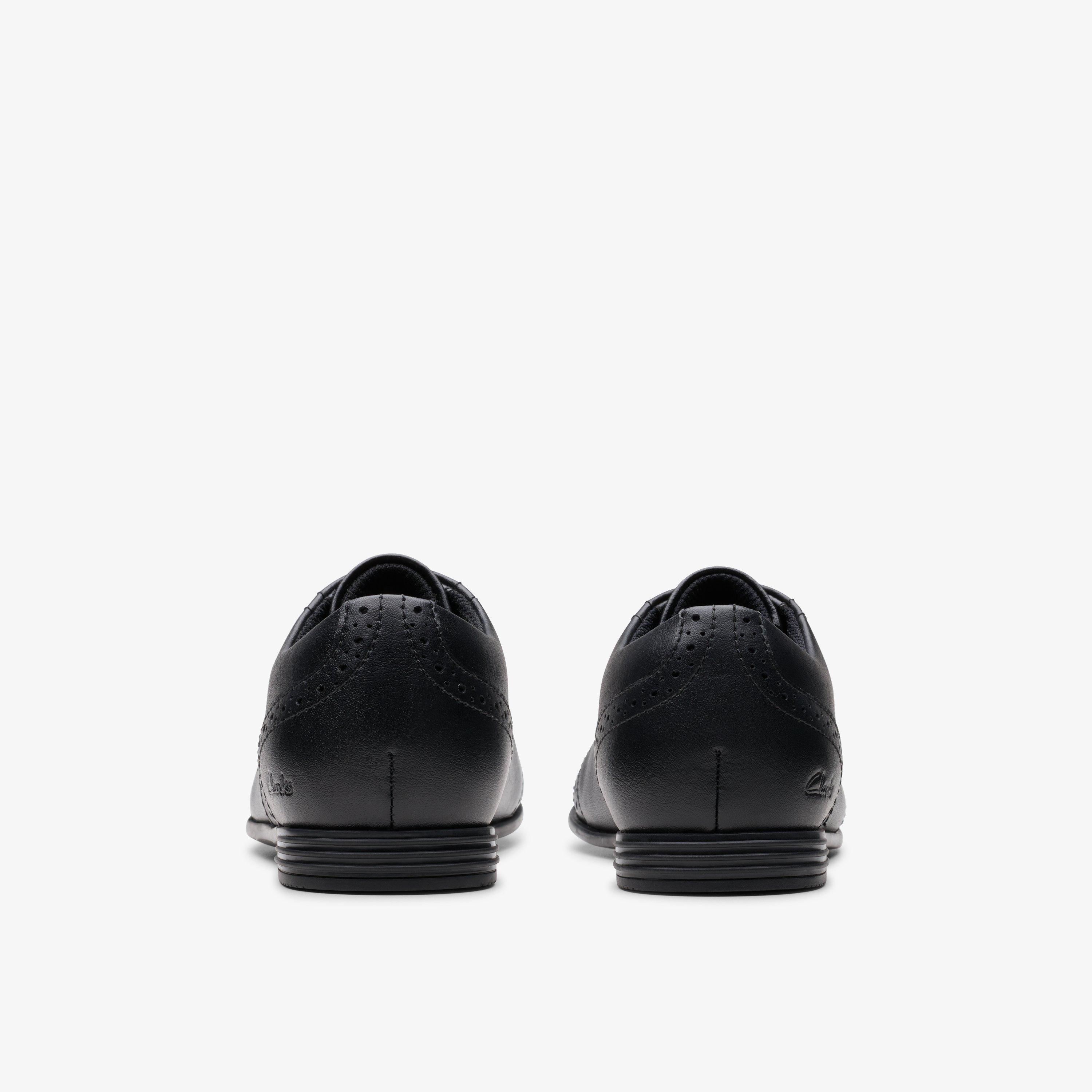 Girls Finja Brogue Older Black Leather Brogues, Lace Up, School Shoes ...