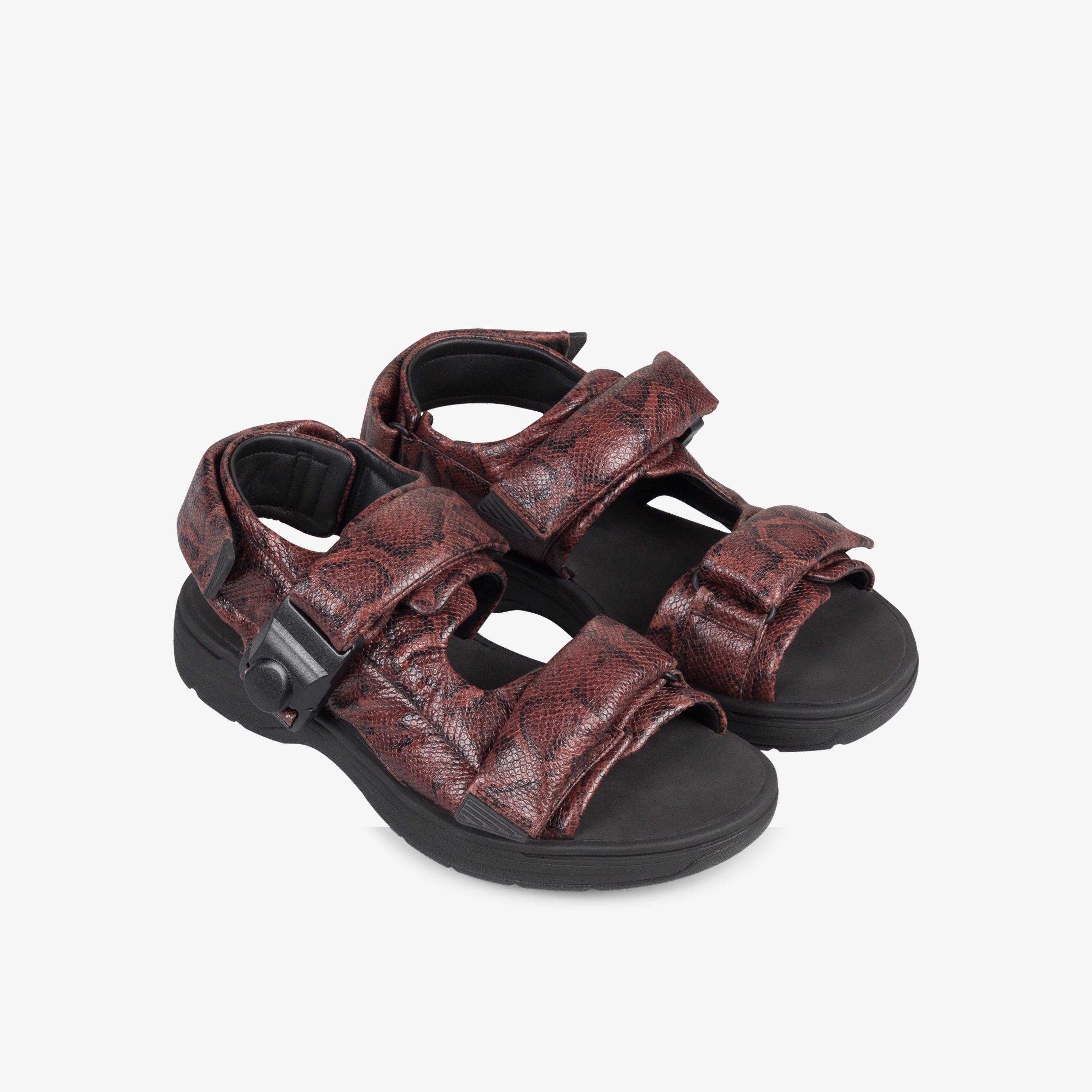 Mens Martine Rose 1 Brown Snake Sandals | Clarks US
