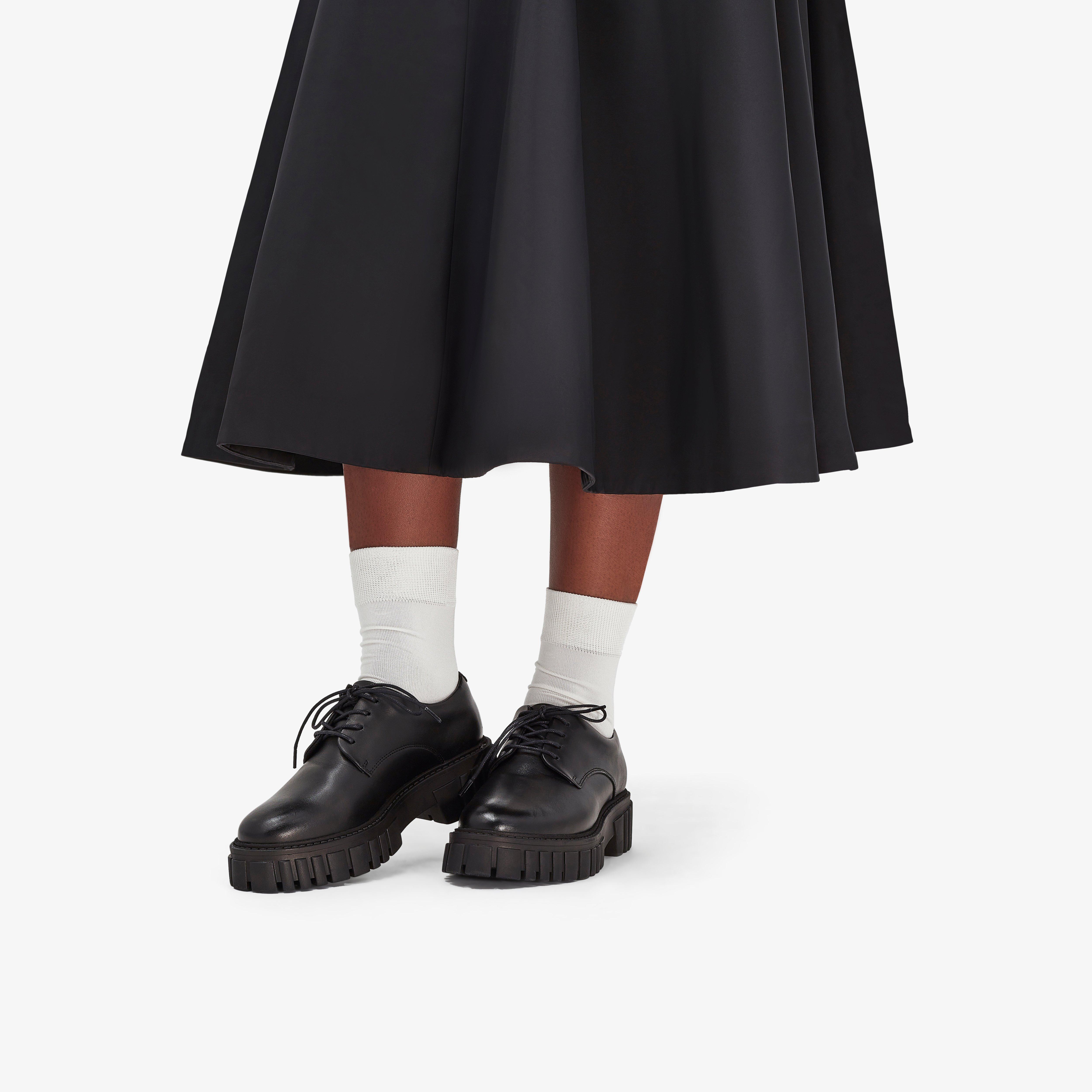 Womens Page Walk Black Leather Derby Shoes Lace Up | Clarks Outlet