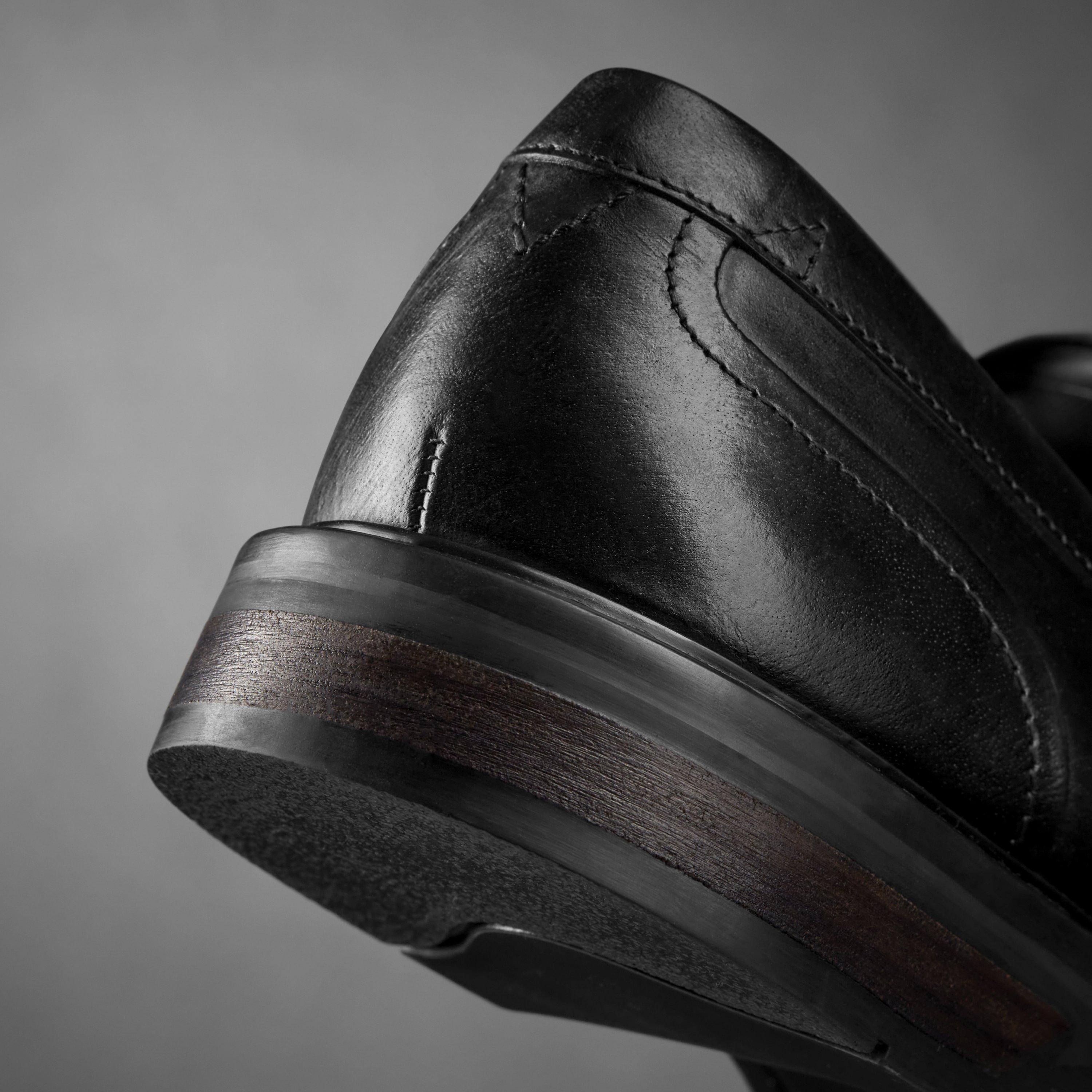 Mens Aldwin Step Loafer Black Leather Loafers Slip Ons Shoes | Clarks UK