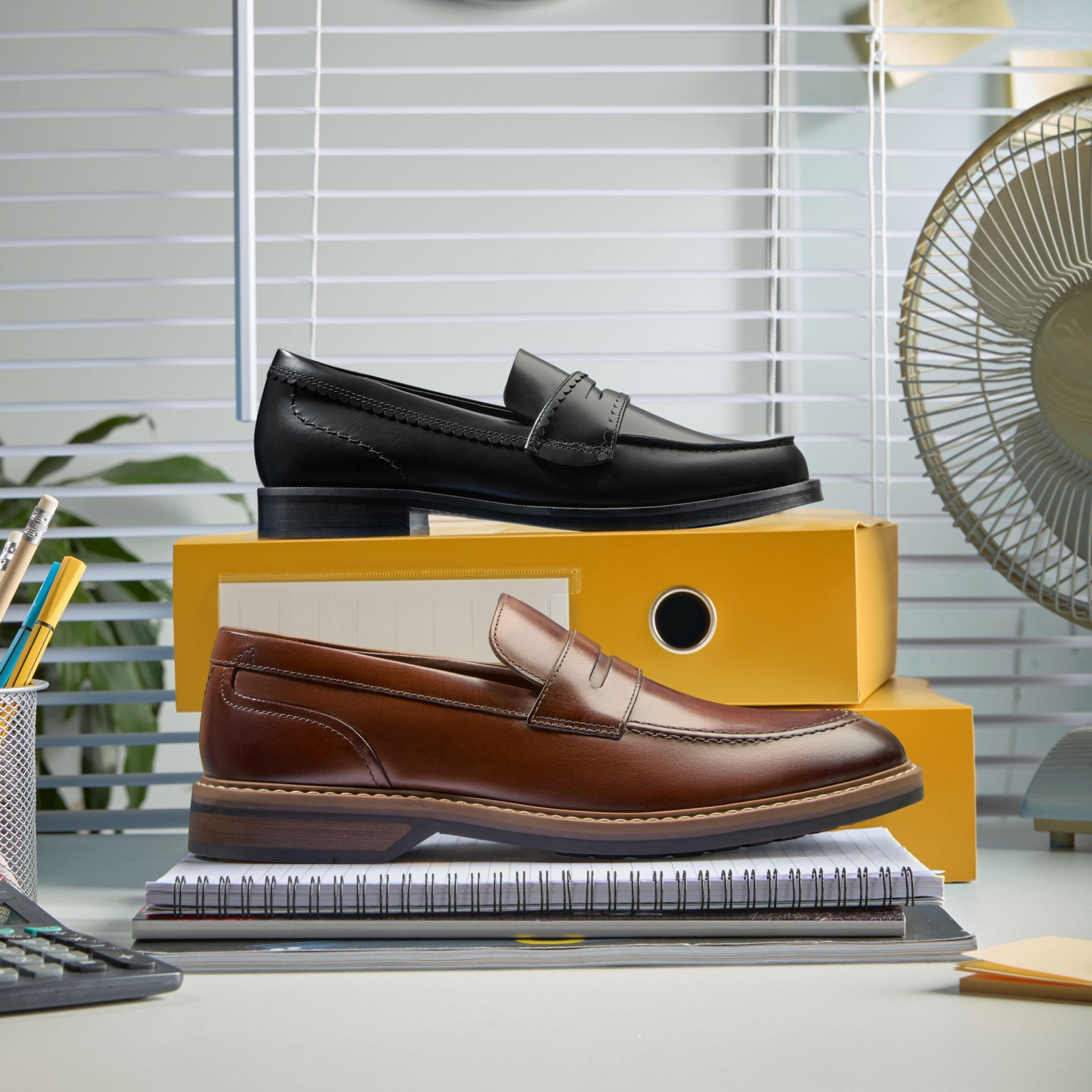 Mens Aldwin Step Mid Tan Leather Loafer Shoes