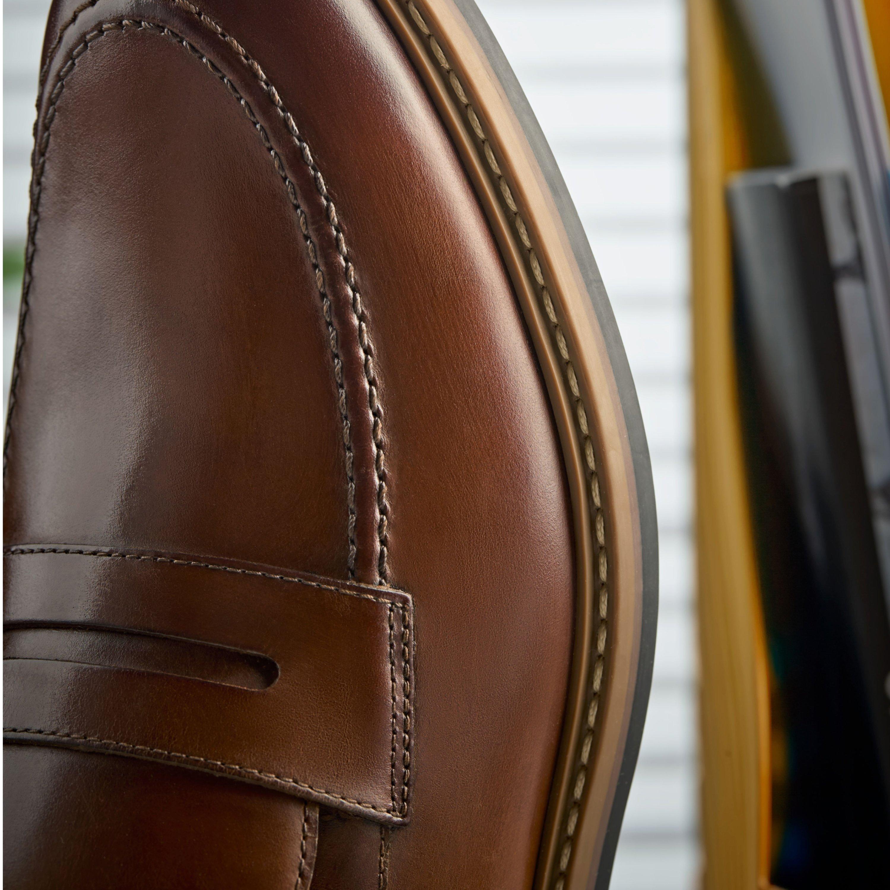 Mens Aldwin Step Mid Tan Leather Loafer Shoes