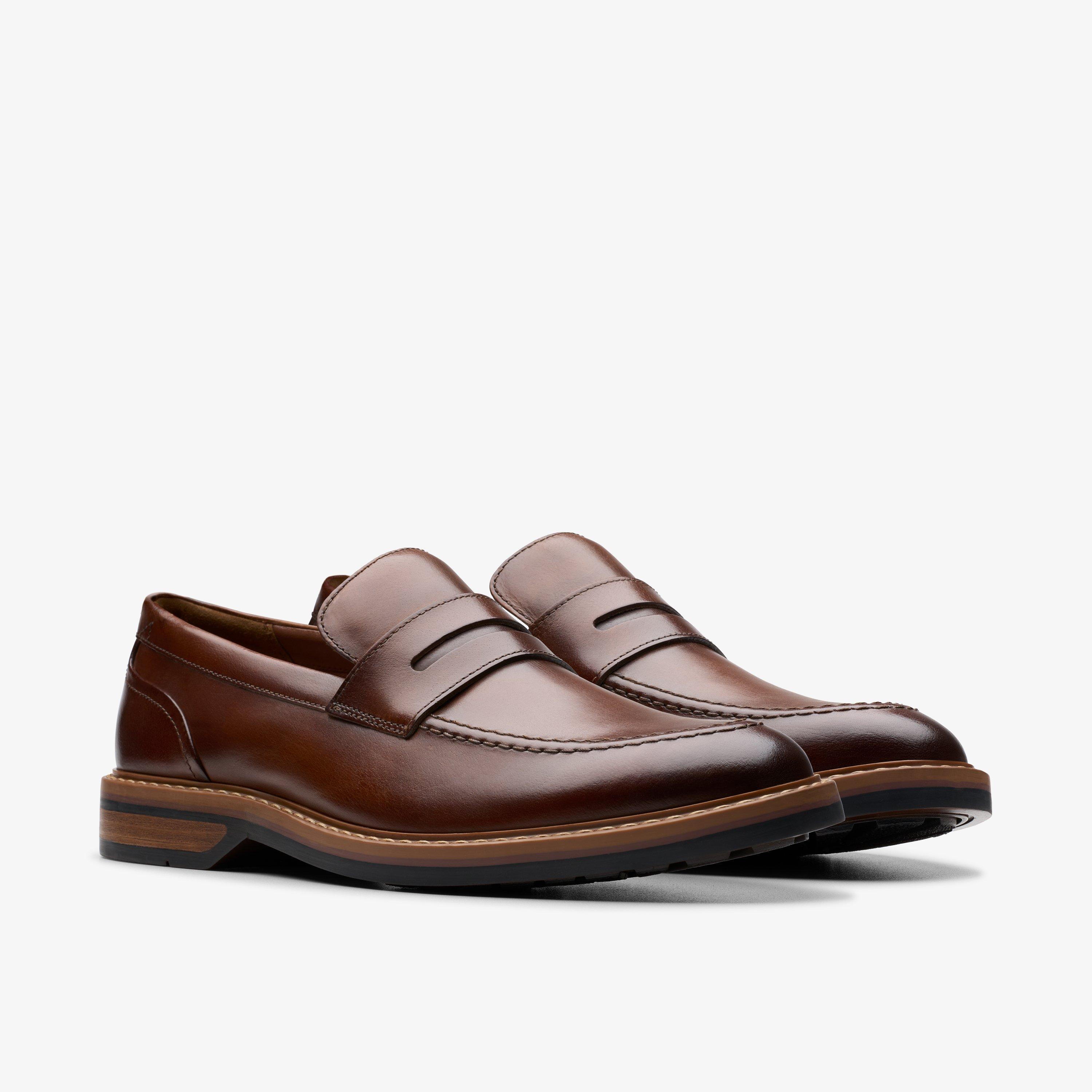 Mens Aldwin Step Mid Tan Leather Shoes | Clarks CA