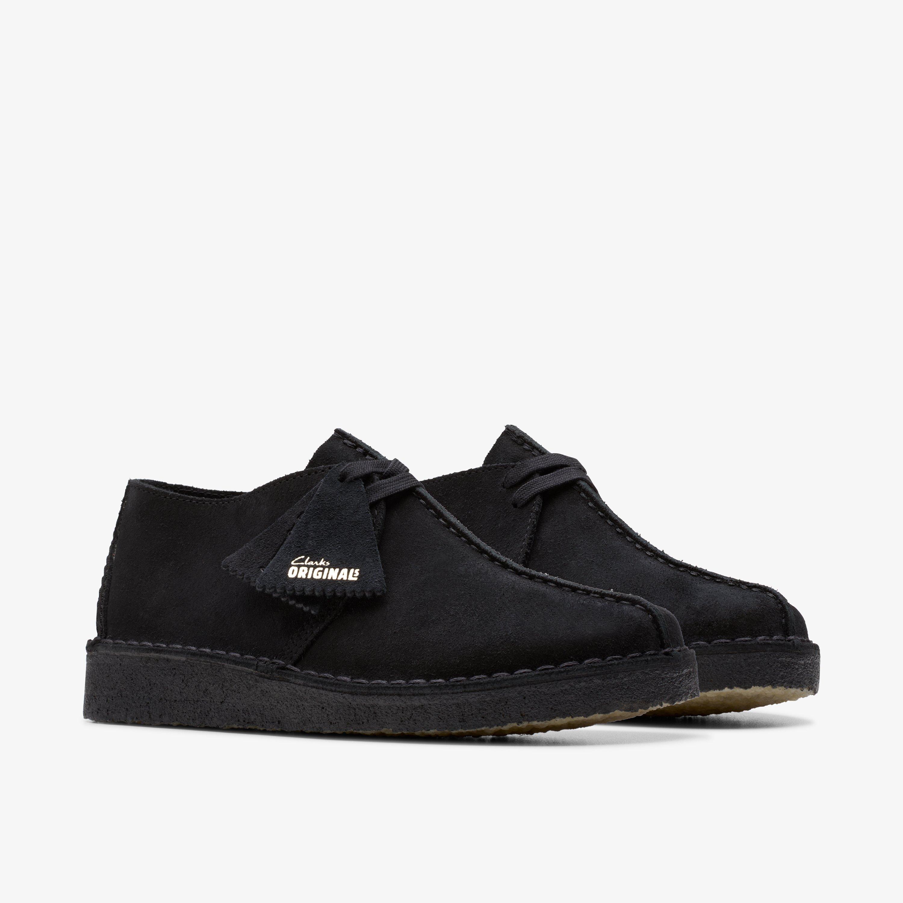 DONNA Desert Trek in pelle scamosciata nera Scarpe | Clarks Originals