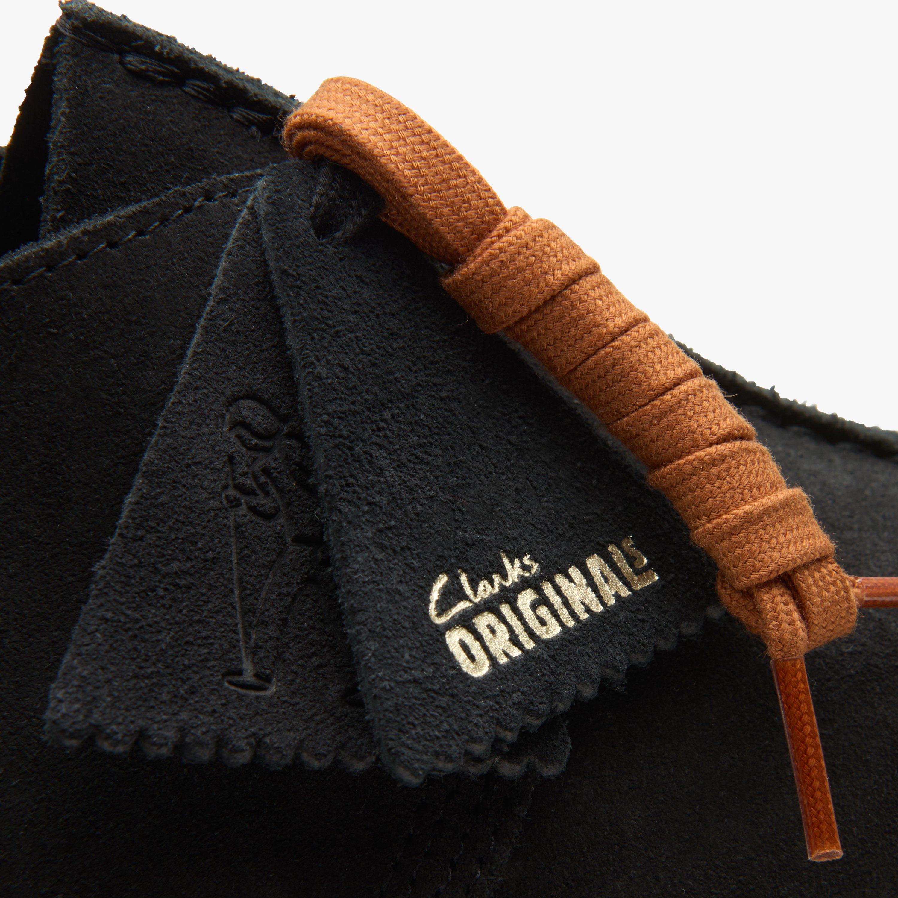 Womens Desert Trek Black Suede Shoes | Clarks