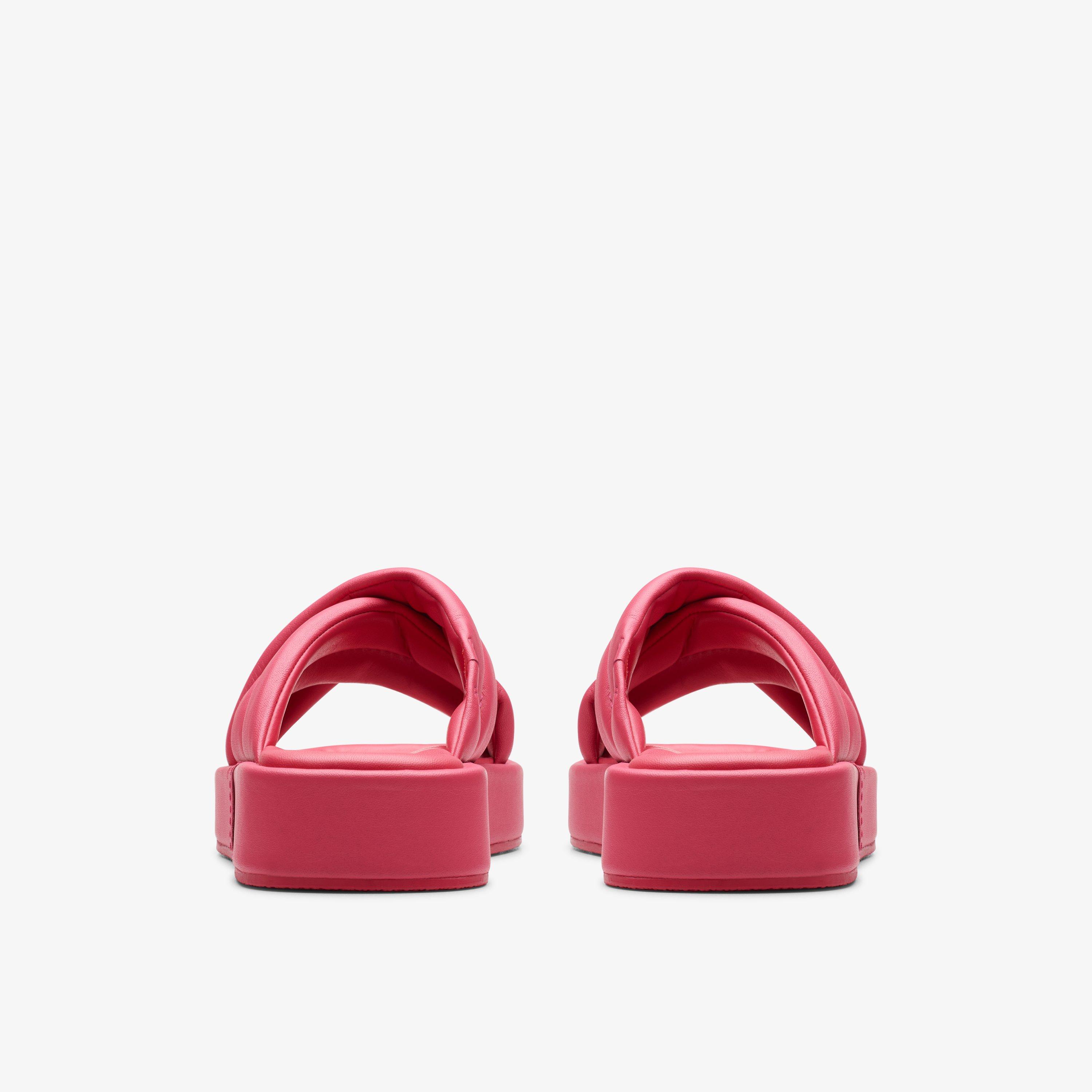 Womens Alda Glide Bright Pink Leather Mules | Clarks