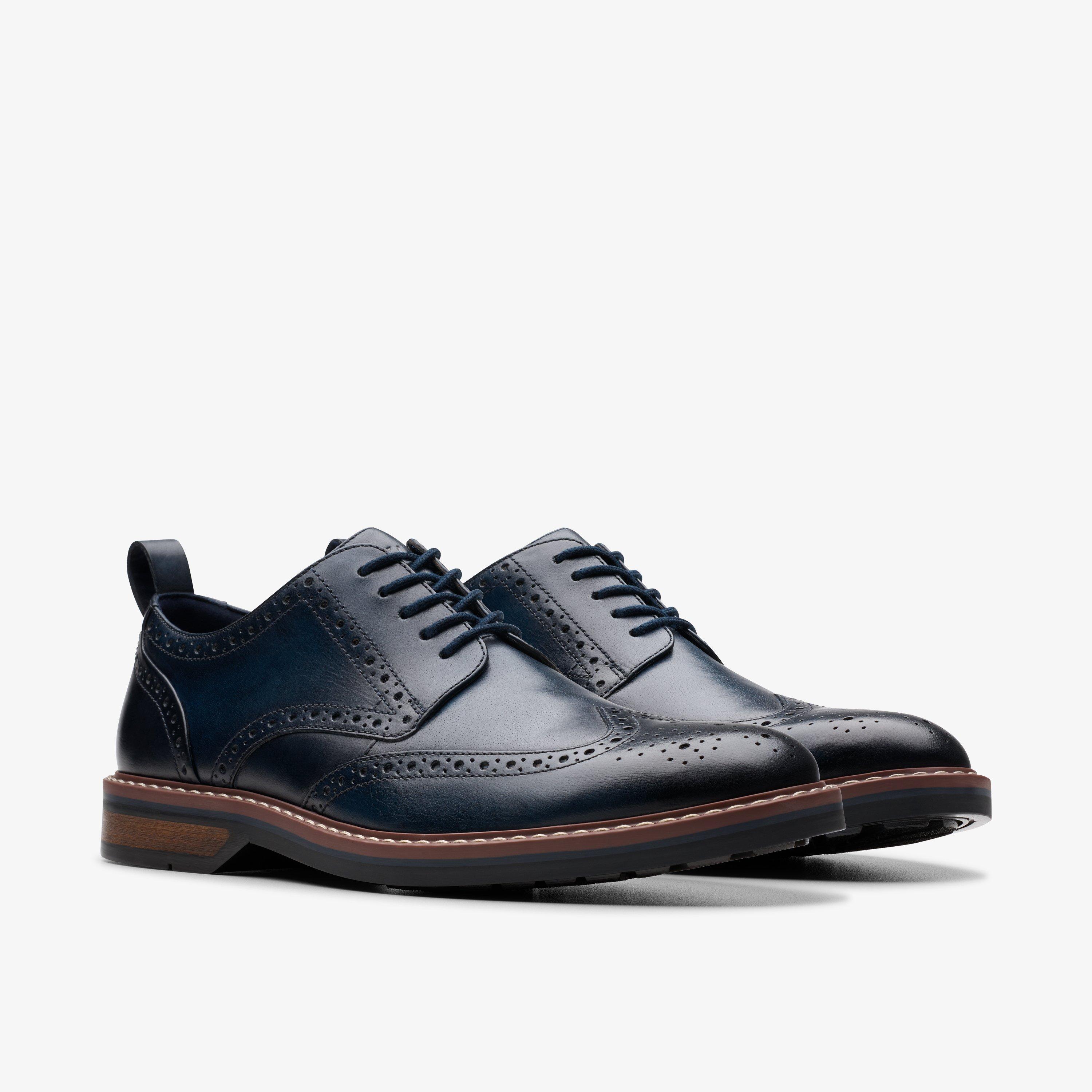 Mens Aldwin Limit Navy Leather Oxford Shoes