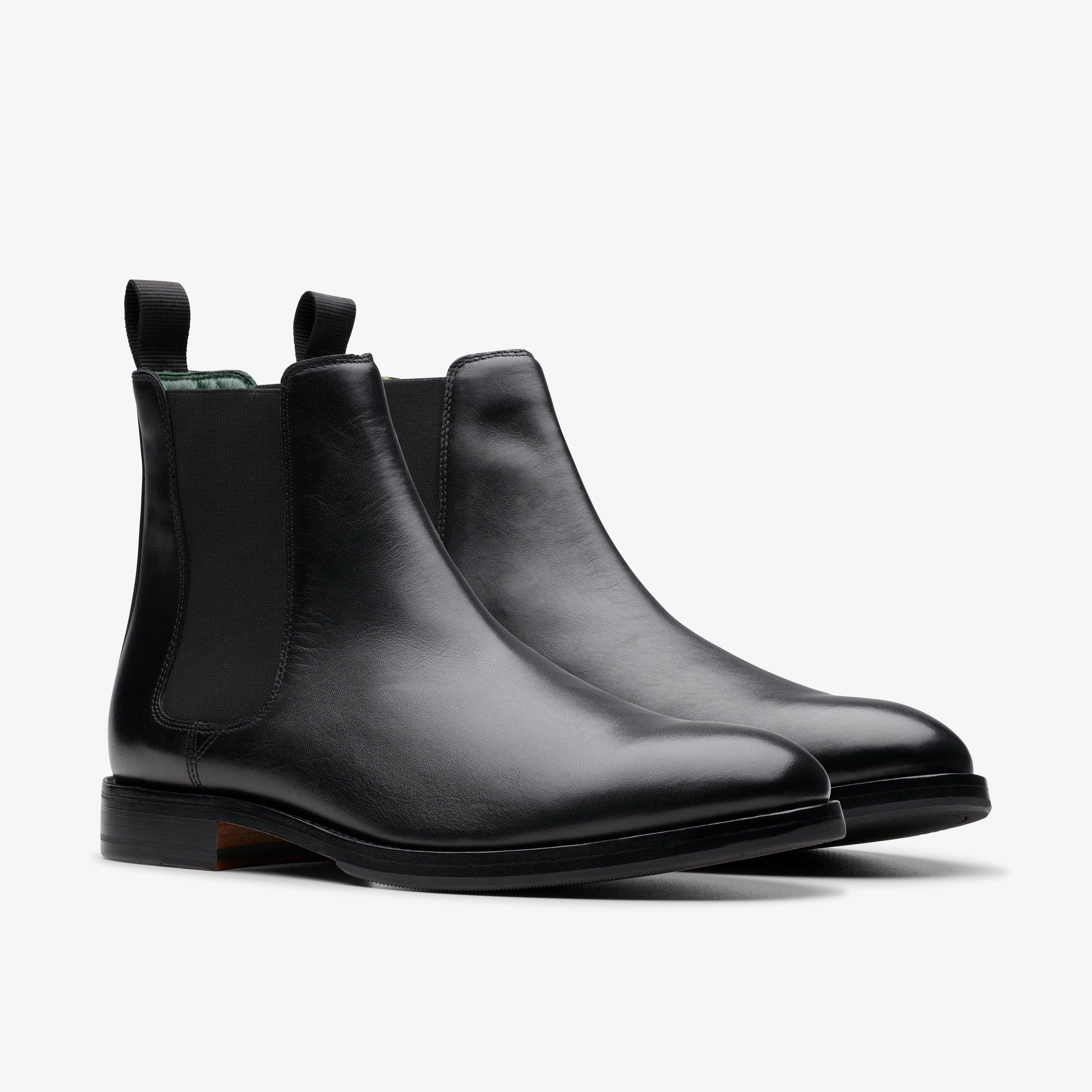 HOMME Craft James Top en cuir noir Bottes | Clarks
