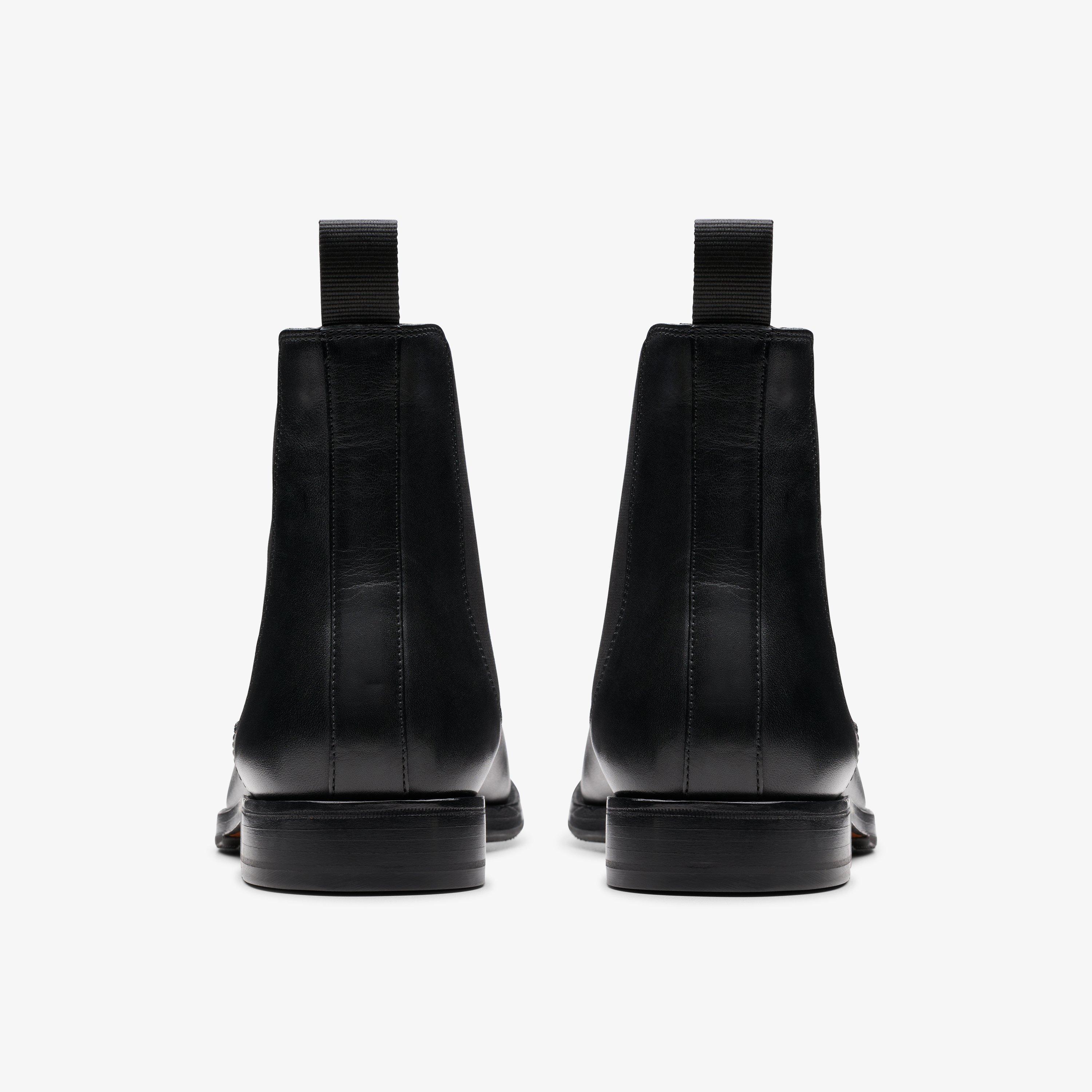 Mens Craft James Top Black Leather Chelsea Ankle Boots | Clarks