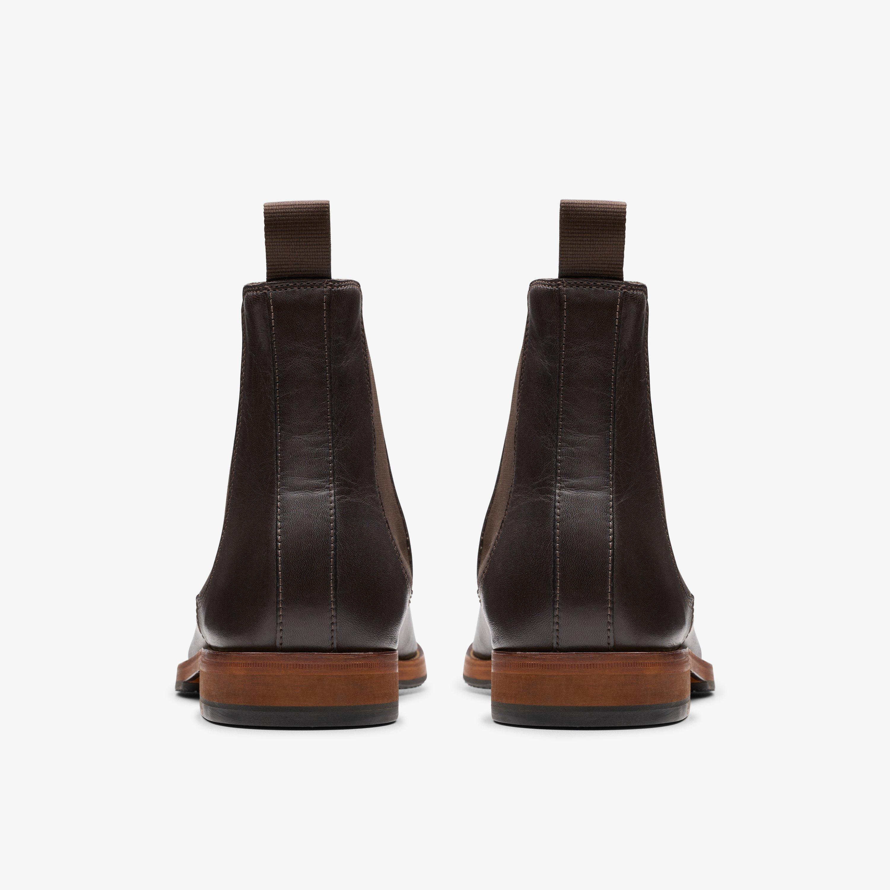 Mens Craft James Top Dark Brown Leather Ankle Boots, Chelsea Boots ...