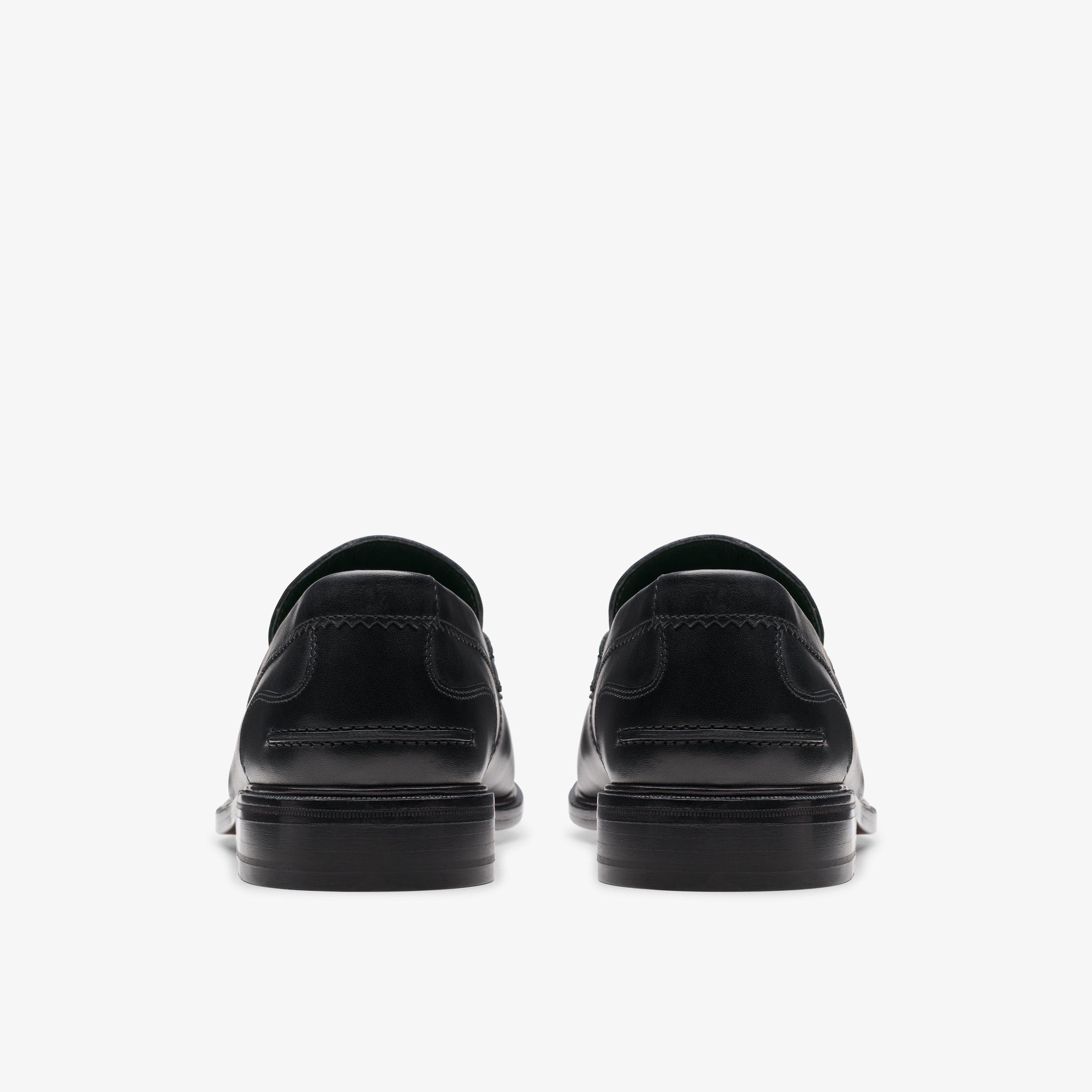 Mens Craft James Lo Loafer Black Leather Loafers Slip Ons Shoes | Clarks UK