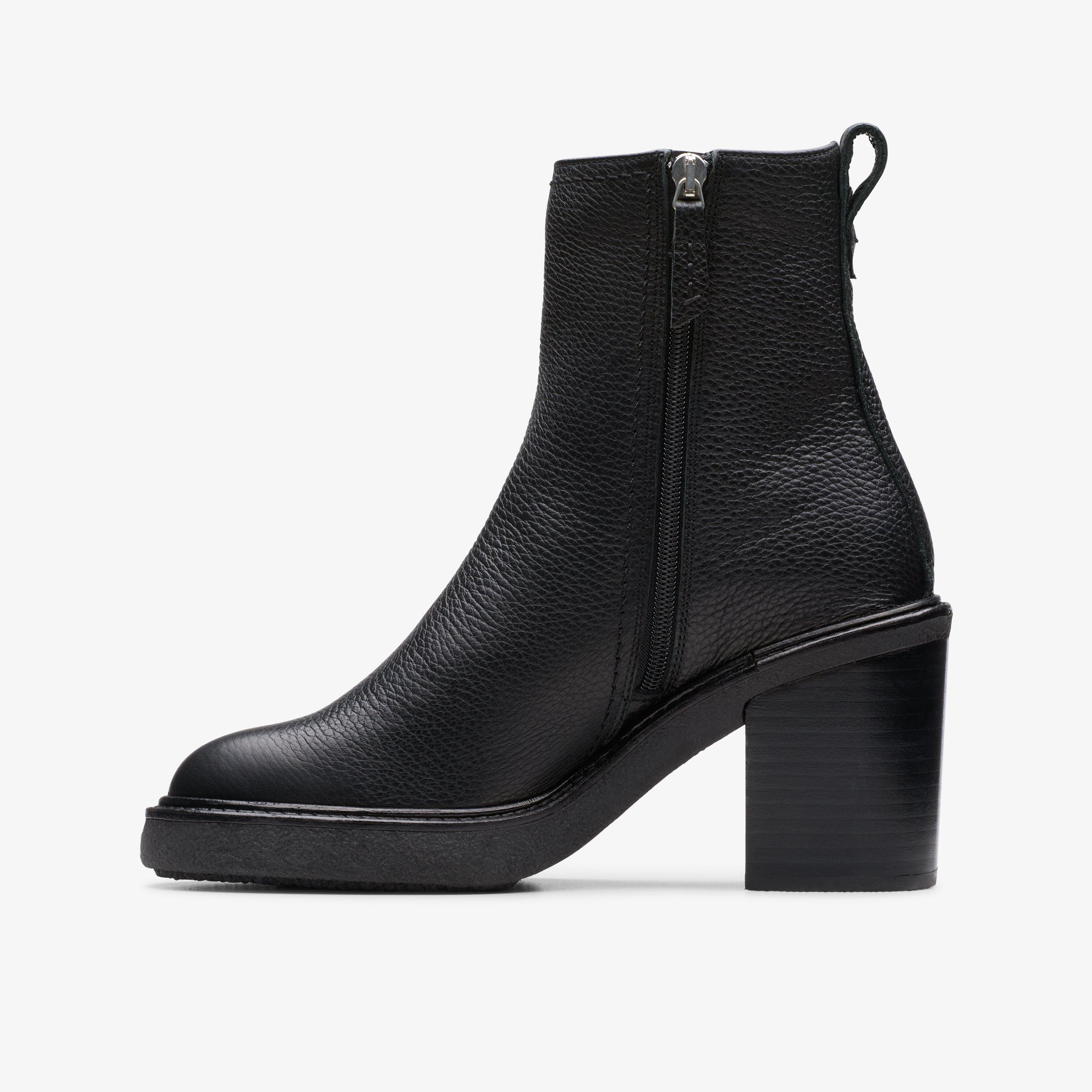 Womens Cassiano Zip Ankle Boot Black Leather Ankle Boots Boots | Clarks UK