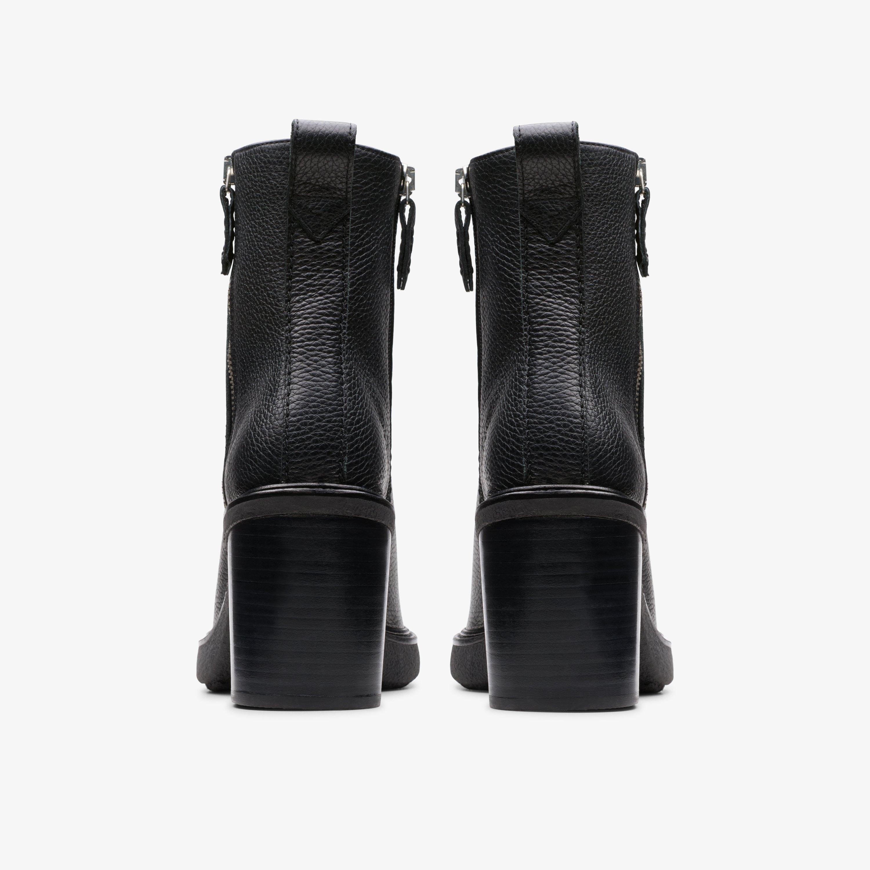 Womens Cassiano Zip Ankle Boot Black Leather Ankle Boots Boots | Clarks UK