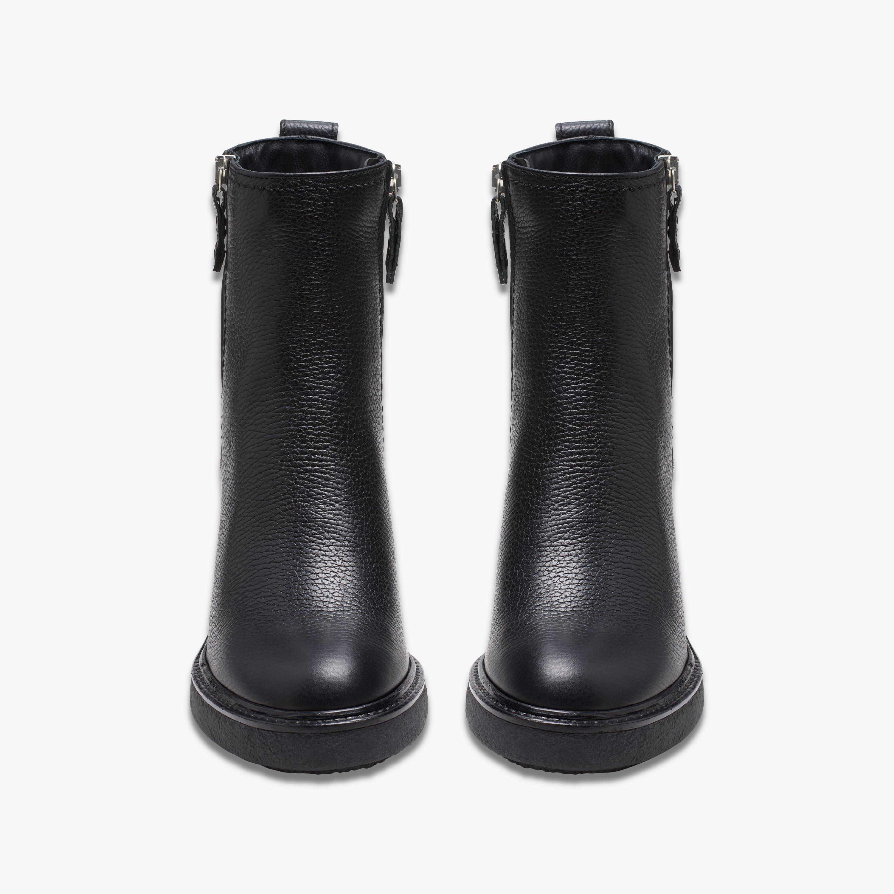 Womens Cassiano Zip Ankle Boot Black Leather Ankle Boots Boots | Clarks UK