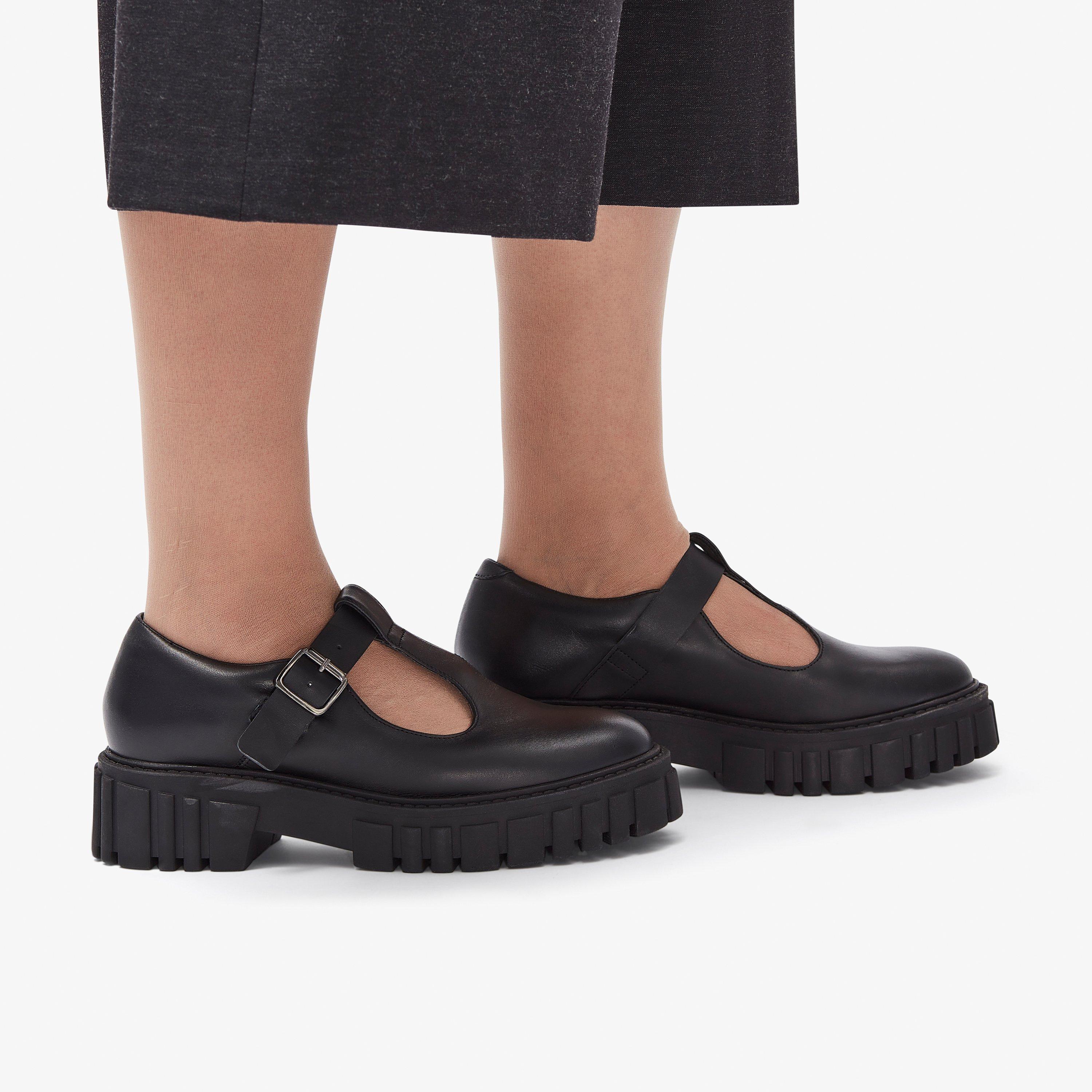 Page Bar en cuero negro Zapatos | Clarks
