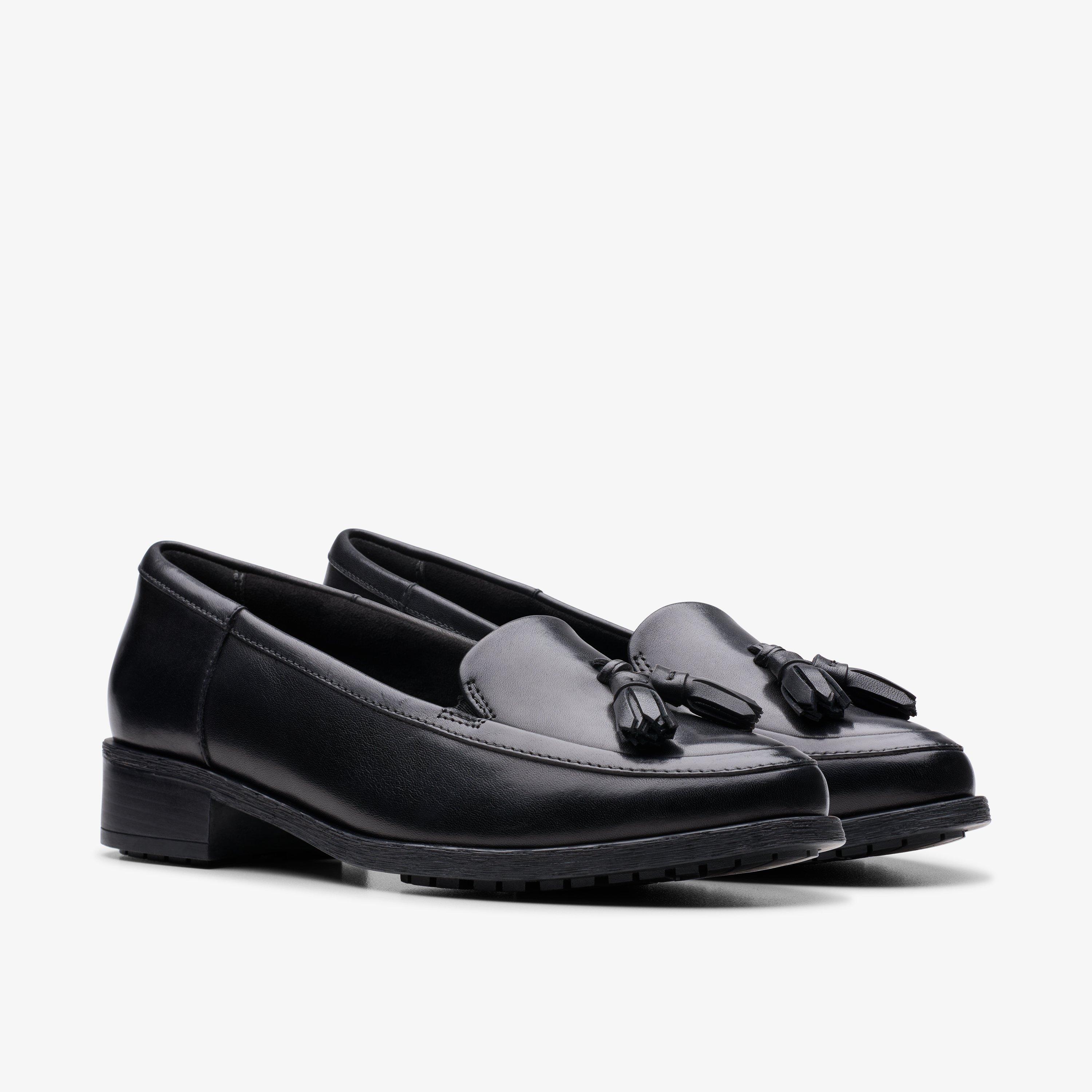 Womens Havisham Edge Loafer Black Leather Loafers, Slip Ons Shoes ...