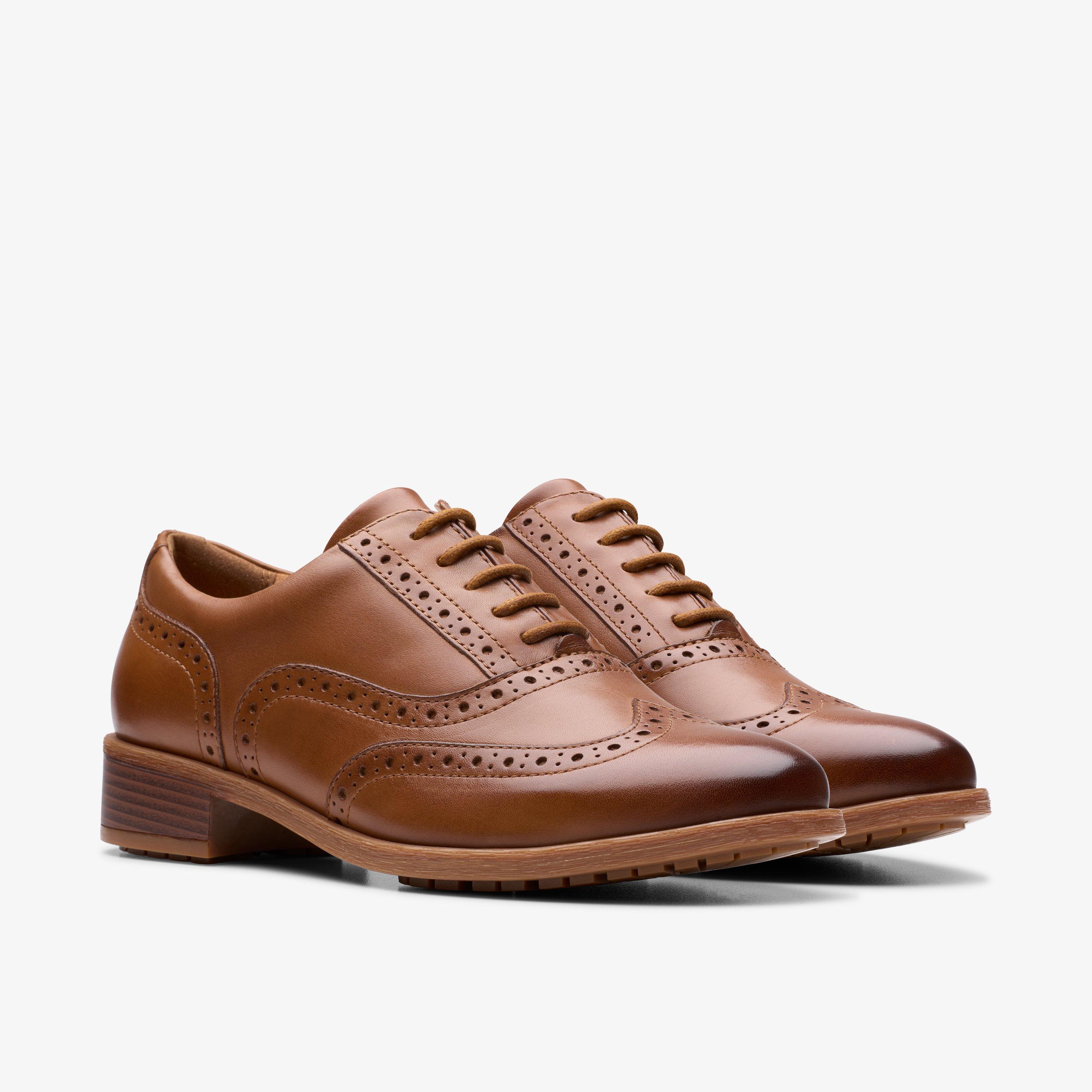 DAMES Havisham Oak goudbruin leer Schoenen | Clarks