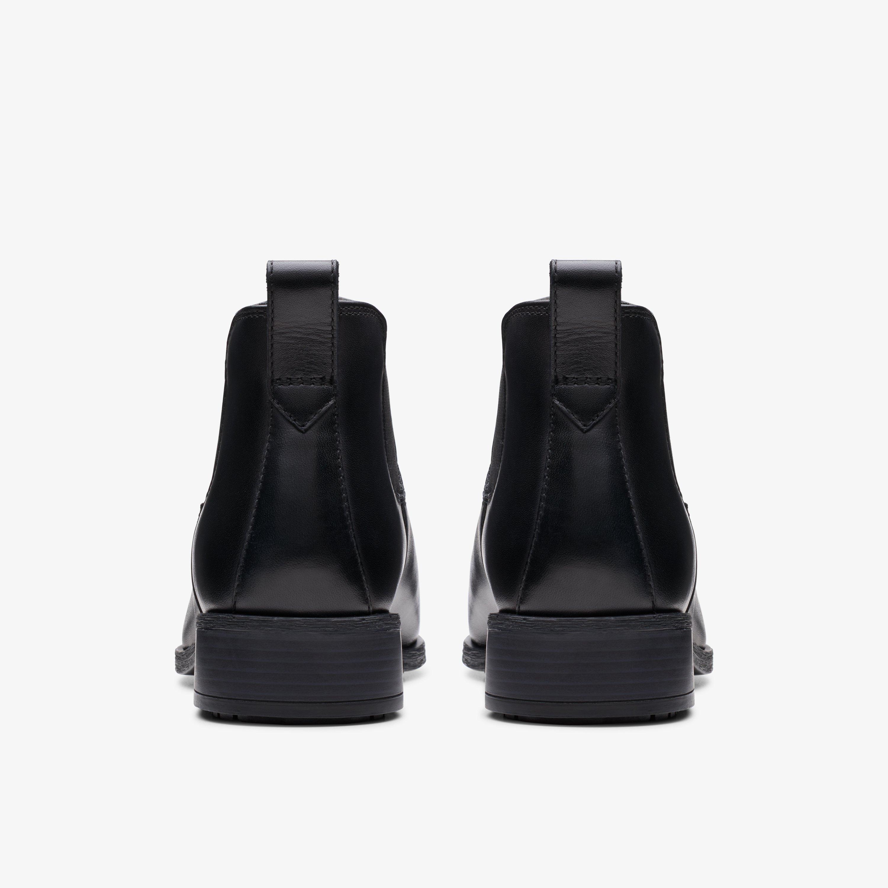 Bottillons en cuir noir avec haut Havisham pour femme | Clarks