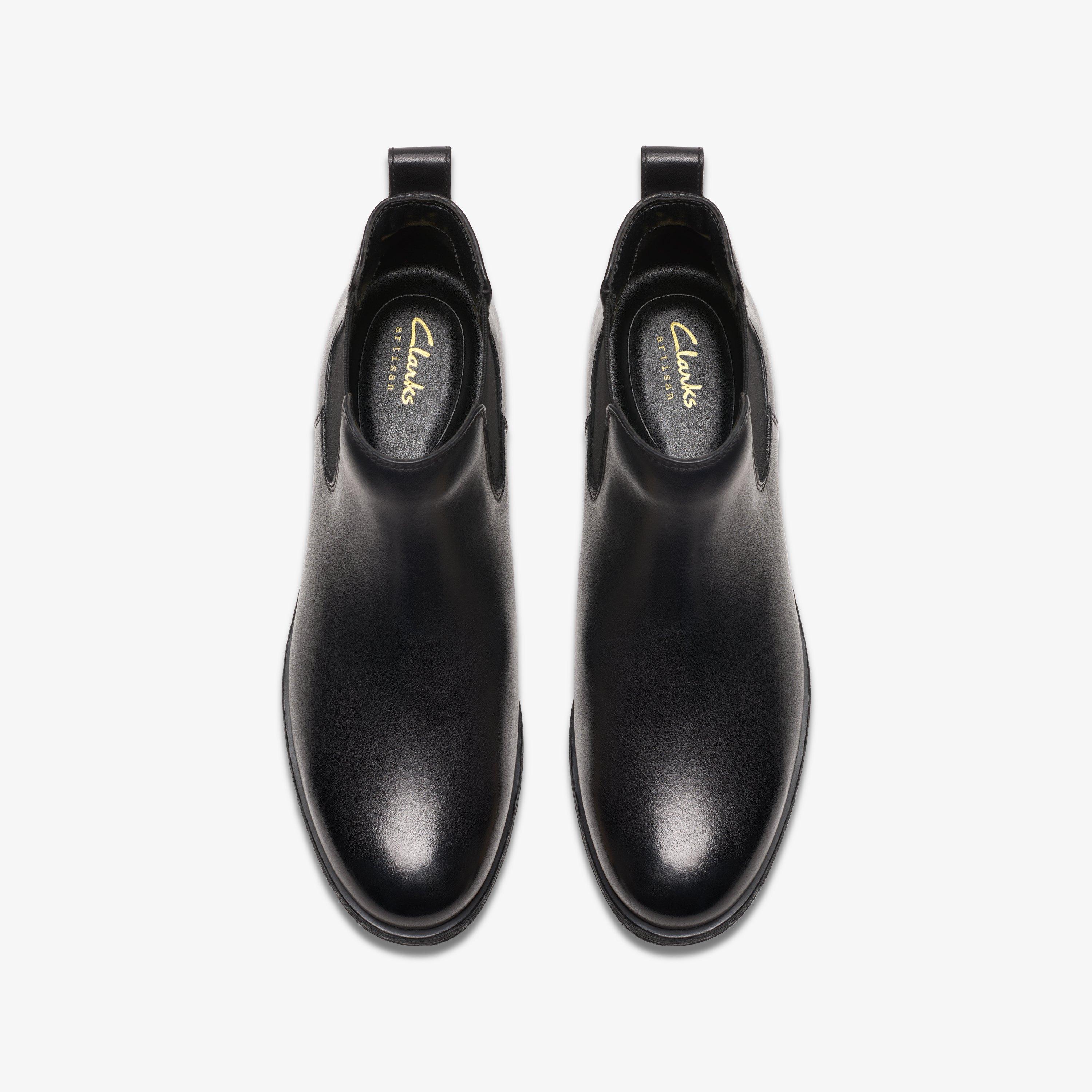 Bottillons en cuir noir avec haut Havisham pour femme | Clarks