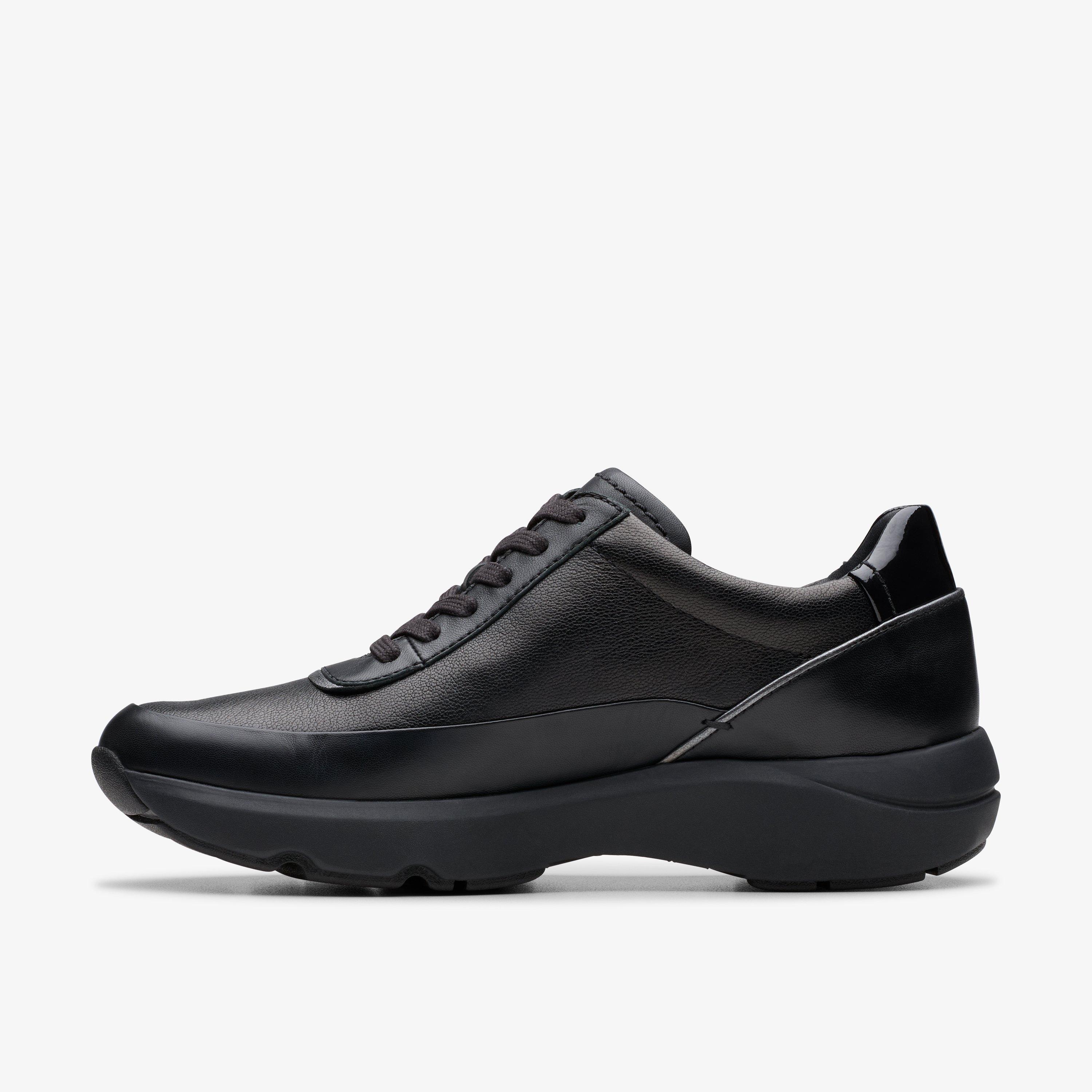 Womens Tivoli Zip Black Combination Trainers | Clarks