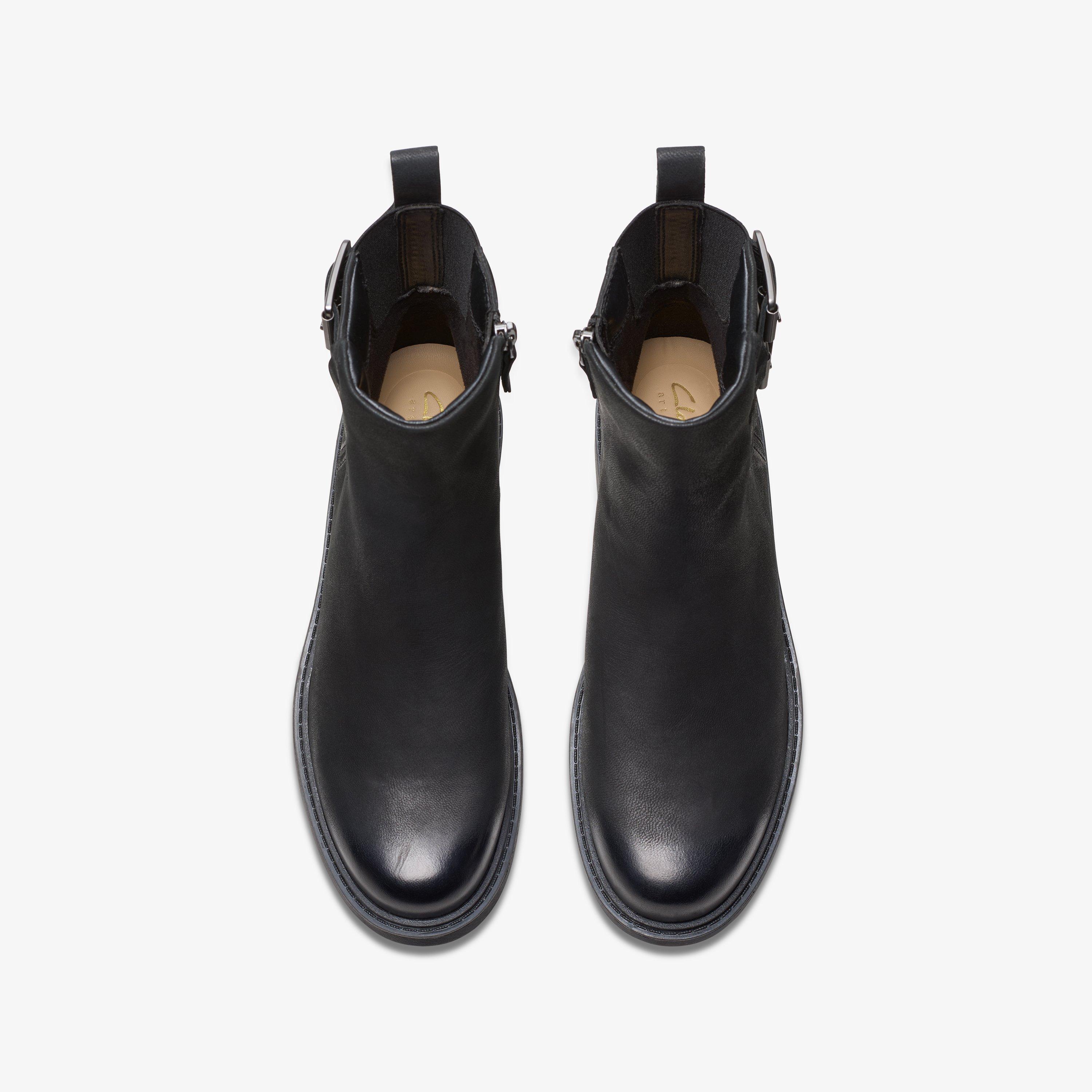 Womens Orinoco 2 Bay Black Leather Ankle Boots | Clarks