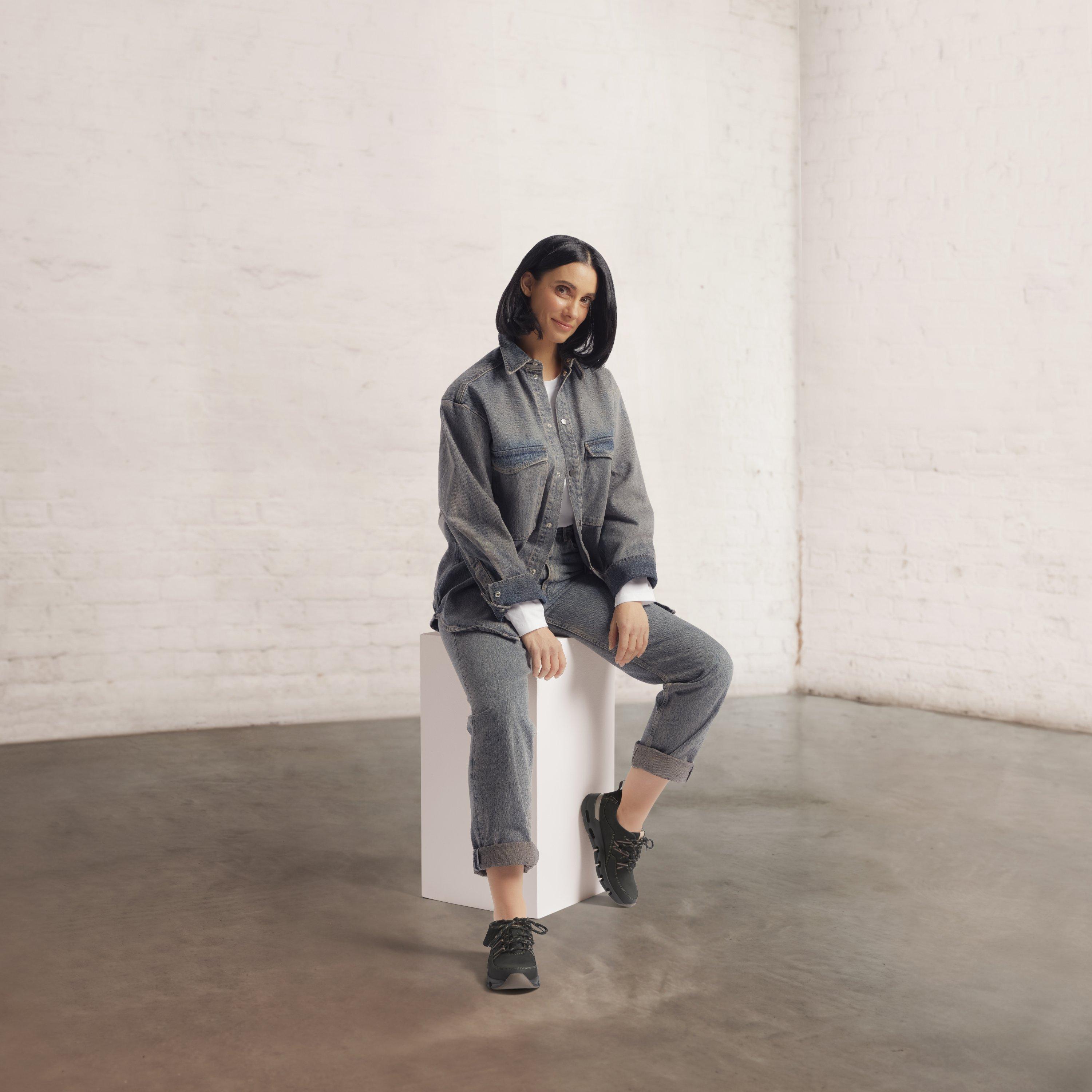 NatureX Tie Schuhe aus Nubukleder in Schwarz-Kombination für Damen | Clarks