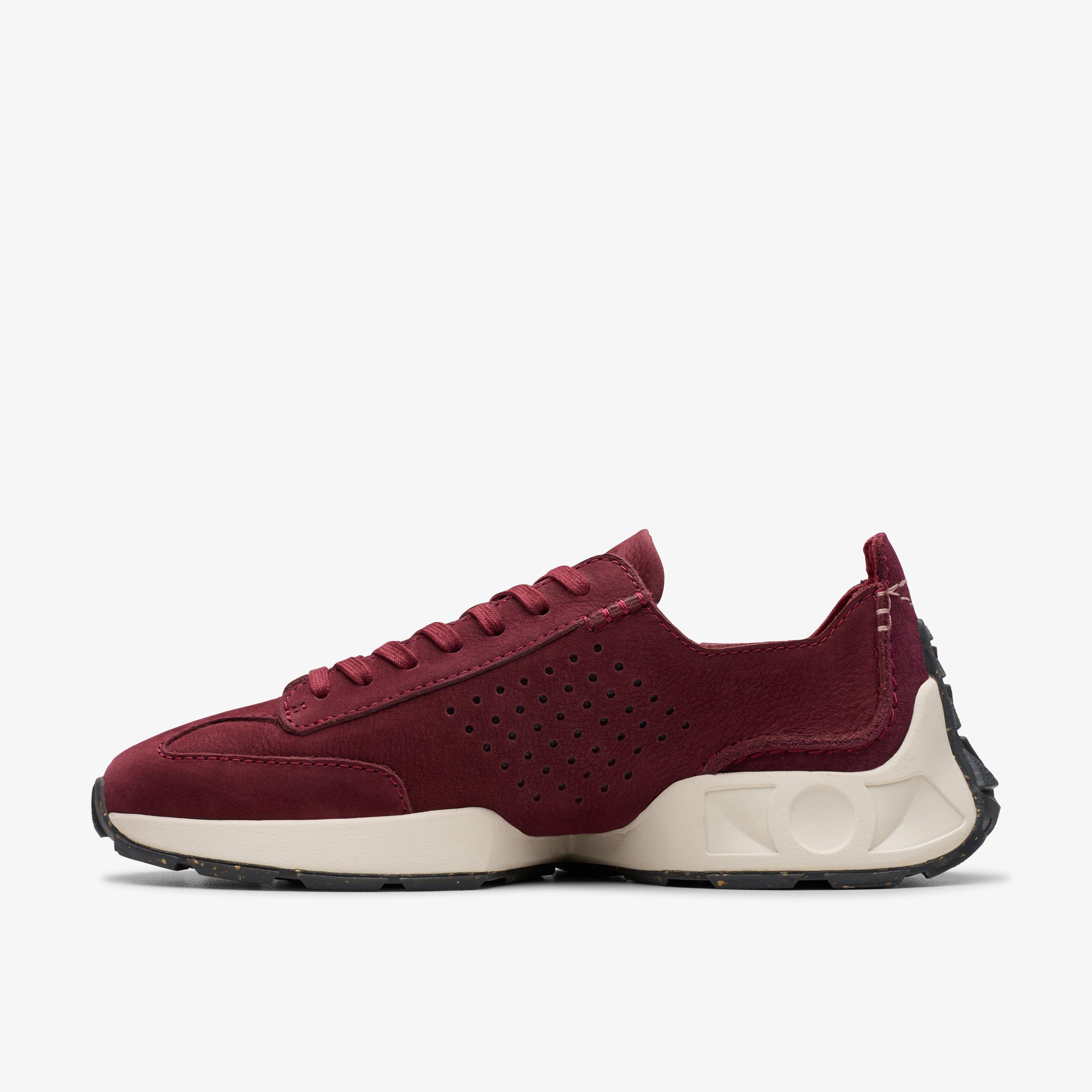 Womens Craft Speed Burgundy Nubuck Trainers | Clarks
