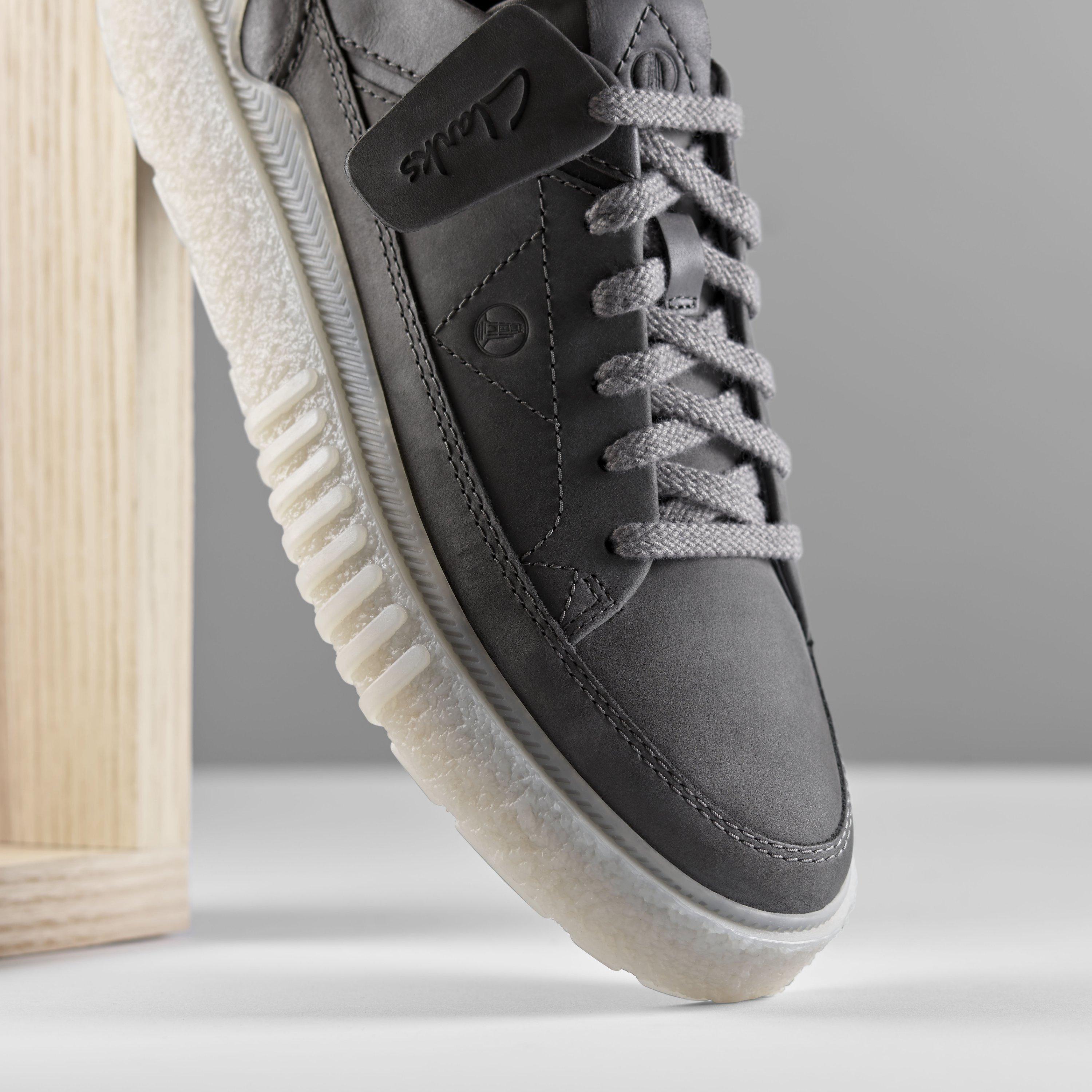 Mens Somerset Lace Dark Grey Nubuck Trainers | Clarks UK