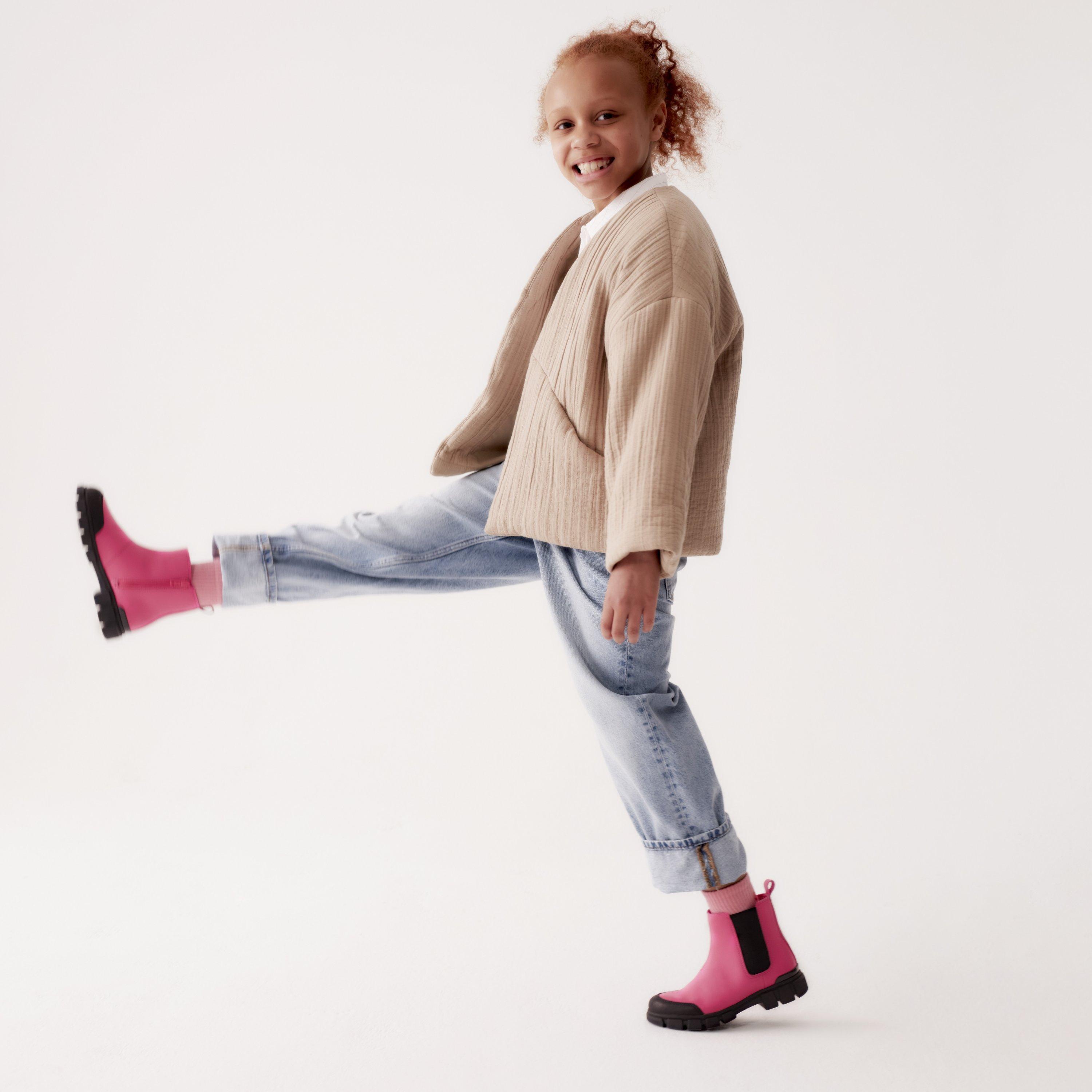 MEISJES Evyn Chelsea Kid felroze Leer Laarzen | Clarks Children's