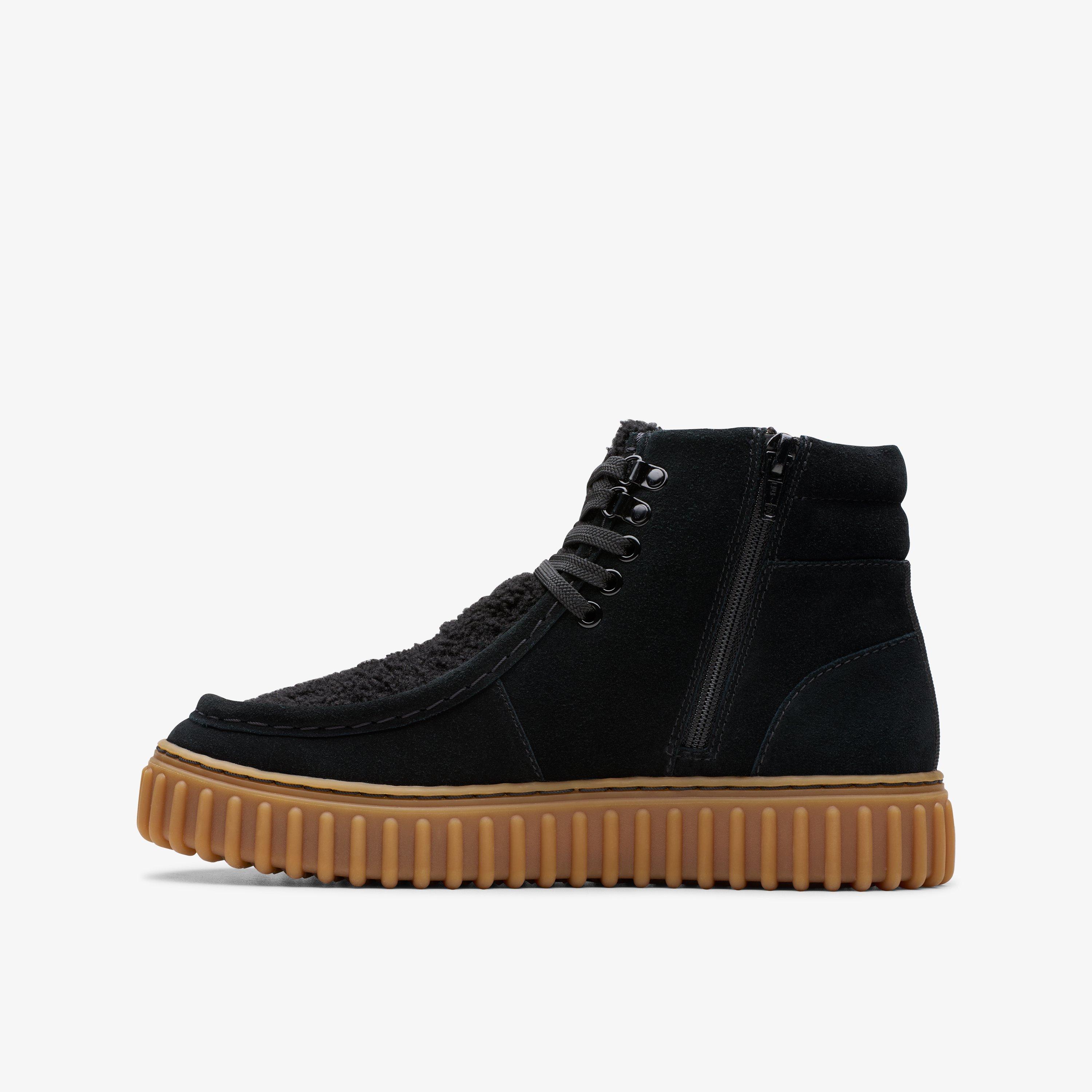 Boys Girls Kids Unisex Tor Hill Hi Older Black Suede Ankle Boots ...