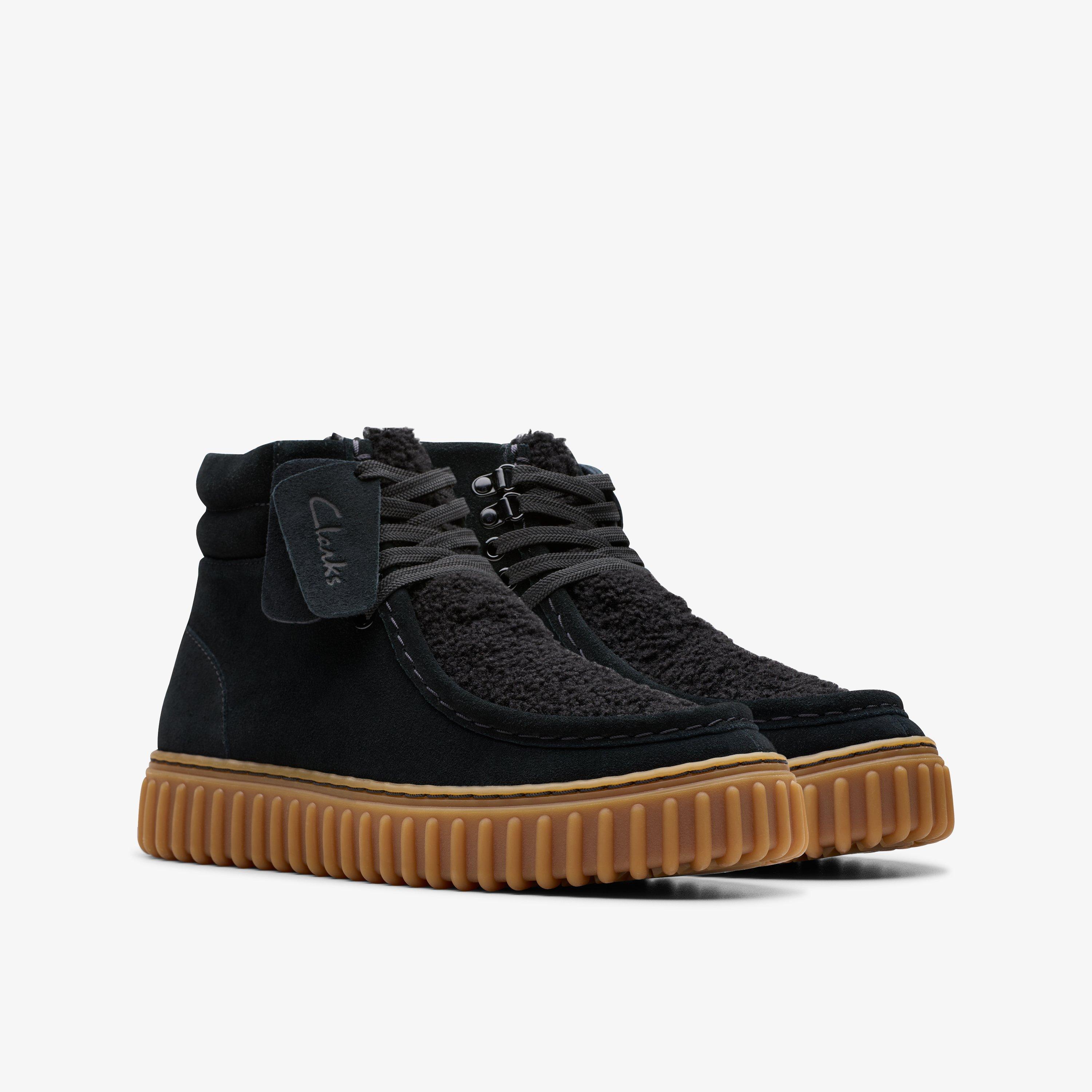 Boys Girls Kids Unisex Tor Hill Hi Older Black Suede Ankle Boots ...