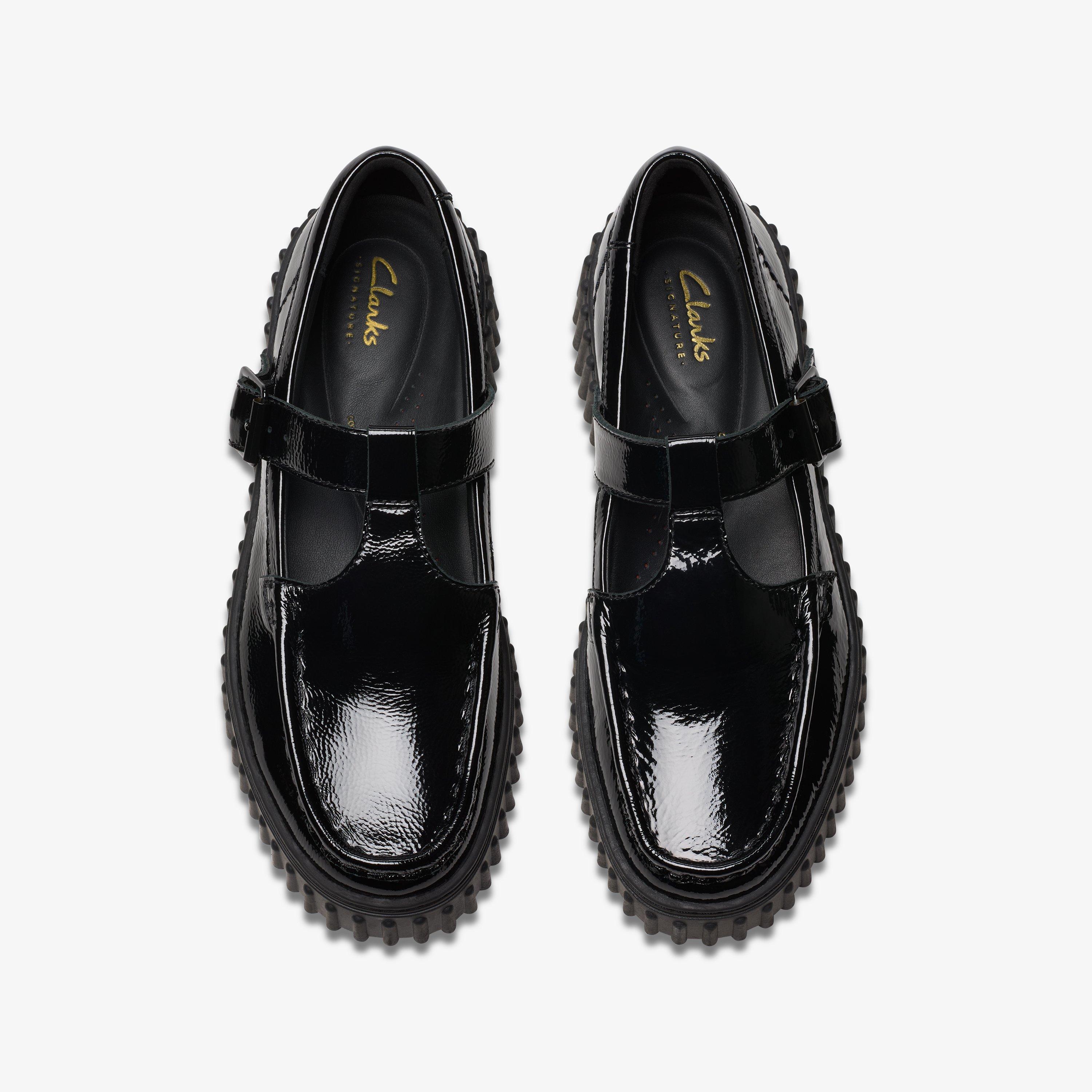 Womens Torhill Bar Black Patent T Bar Shoes | Clarks