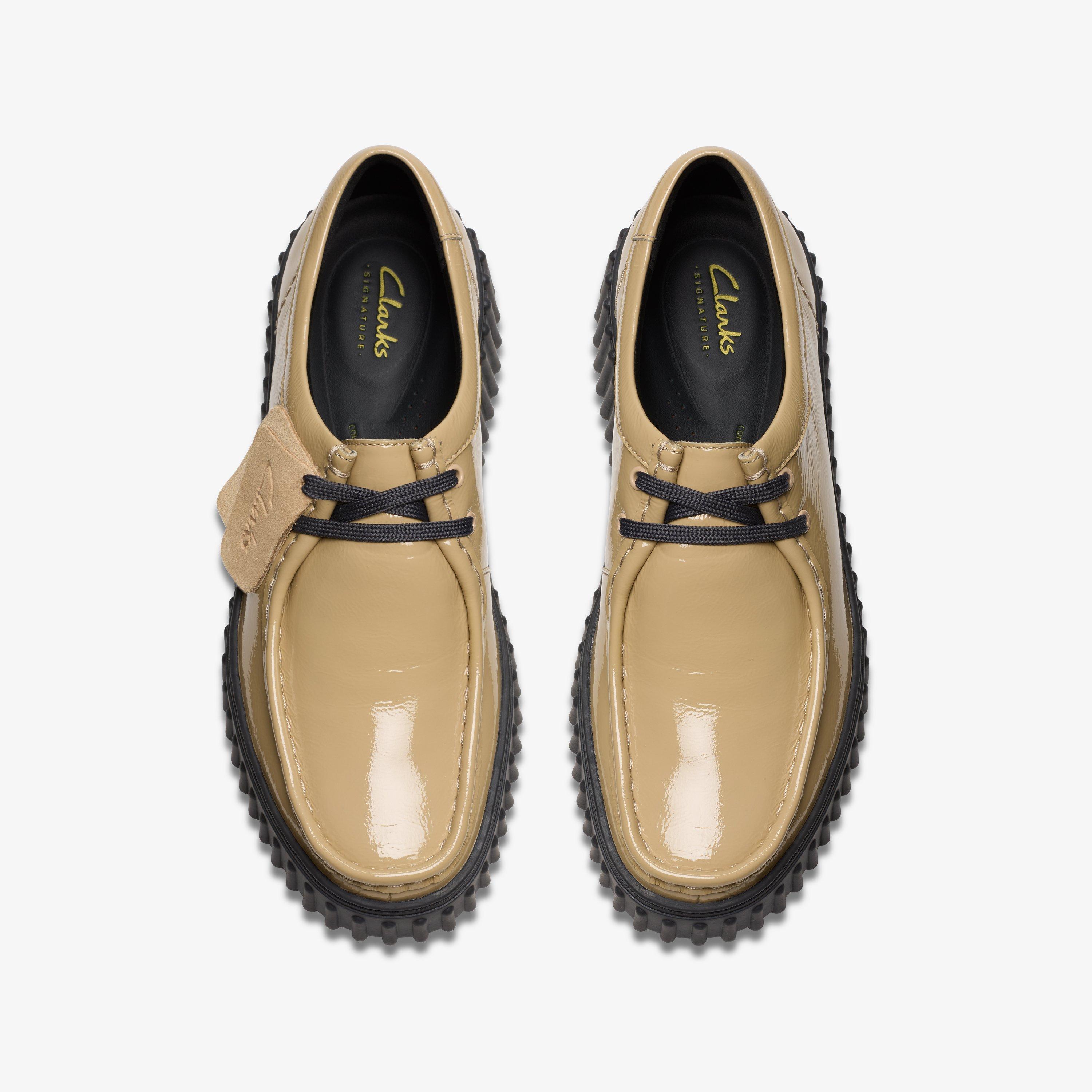 Womens Torhill Bee Beige Patent Moccasin Shoes | Clarks