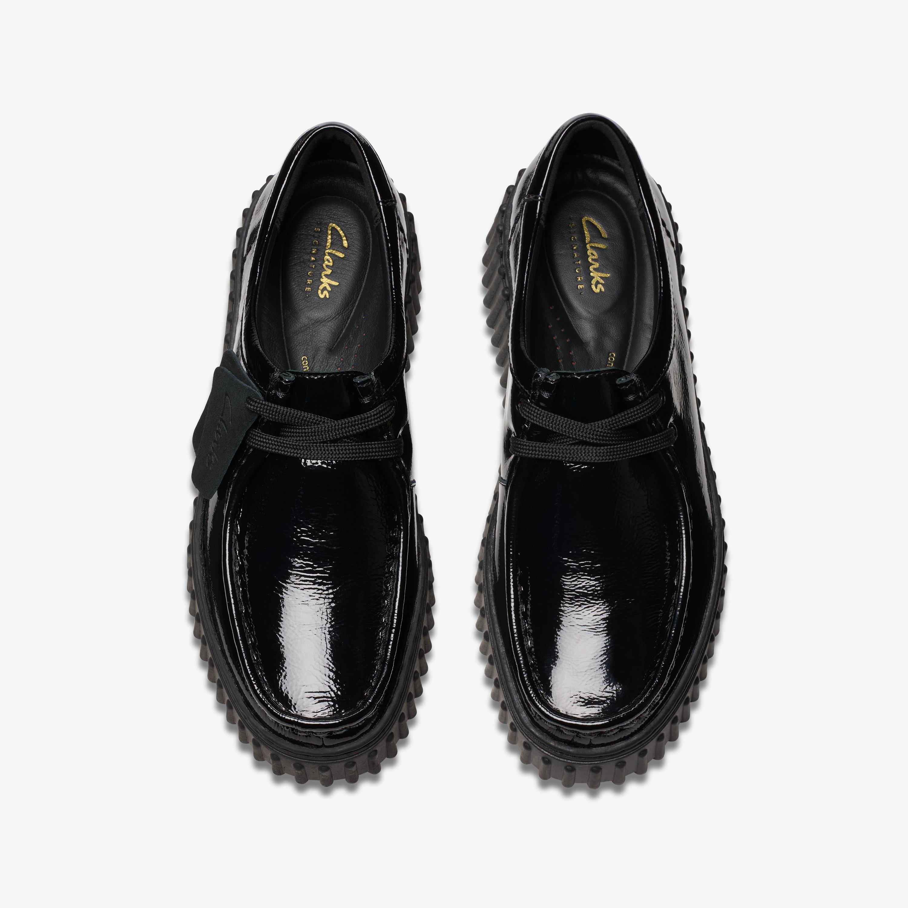 Womens Torhill Bee Black Patent Moccasin Shoes | Clarks