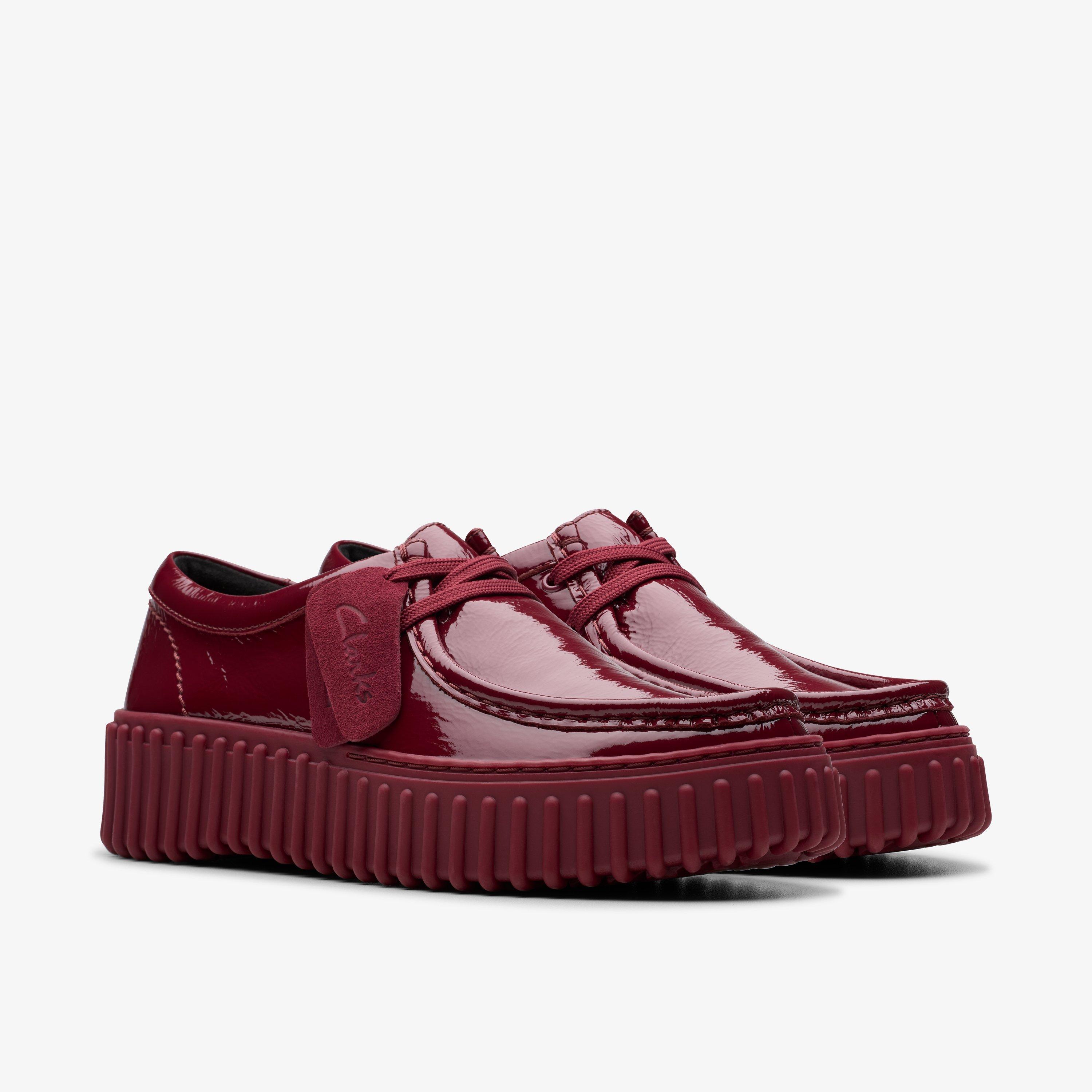 Womens Torhill Bee Burgundy Patent Wallabee | Clarks
