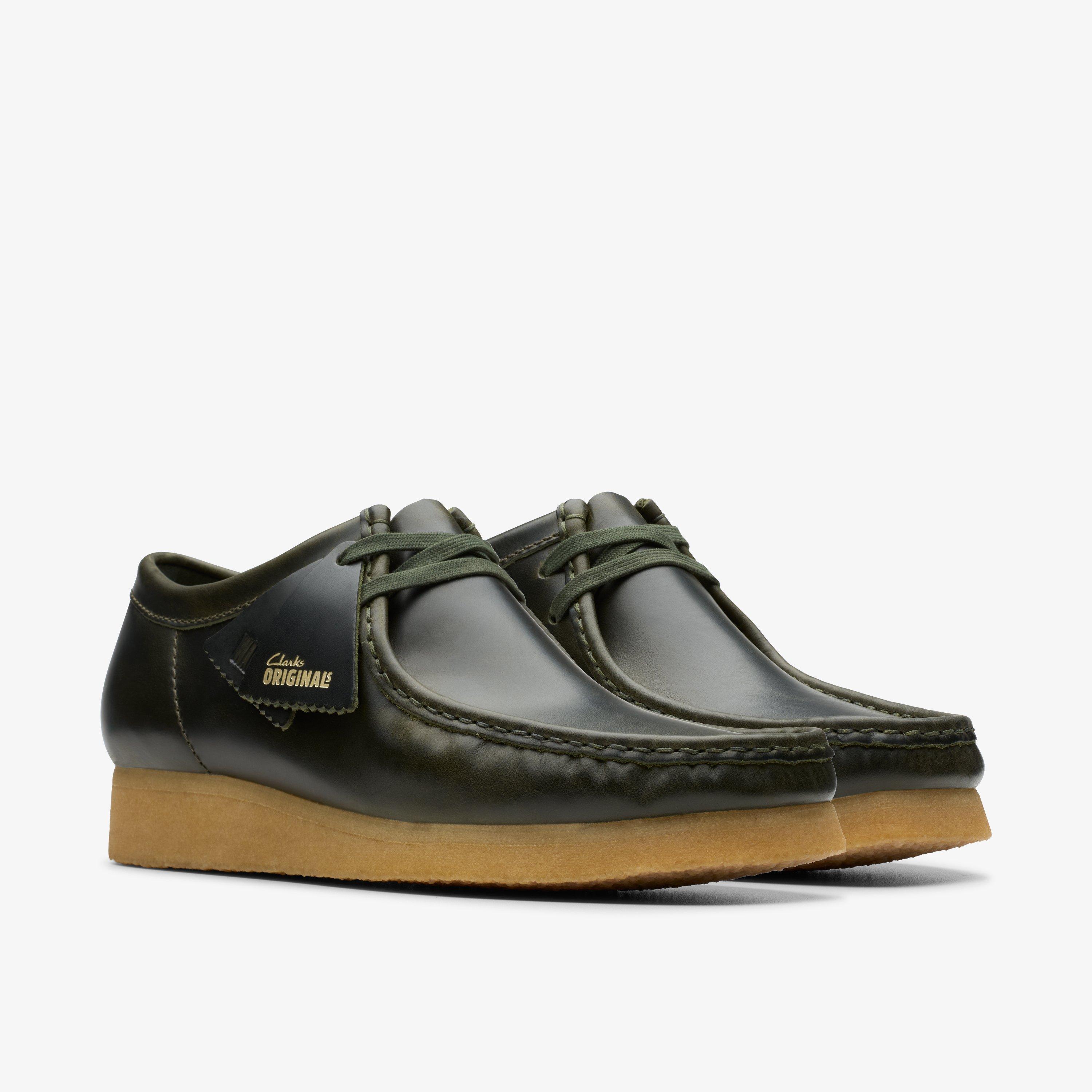 Mens Wallabee Forest Green Leather Wallabee | Clarks UK