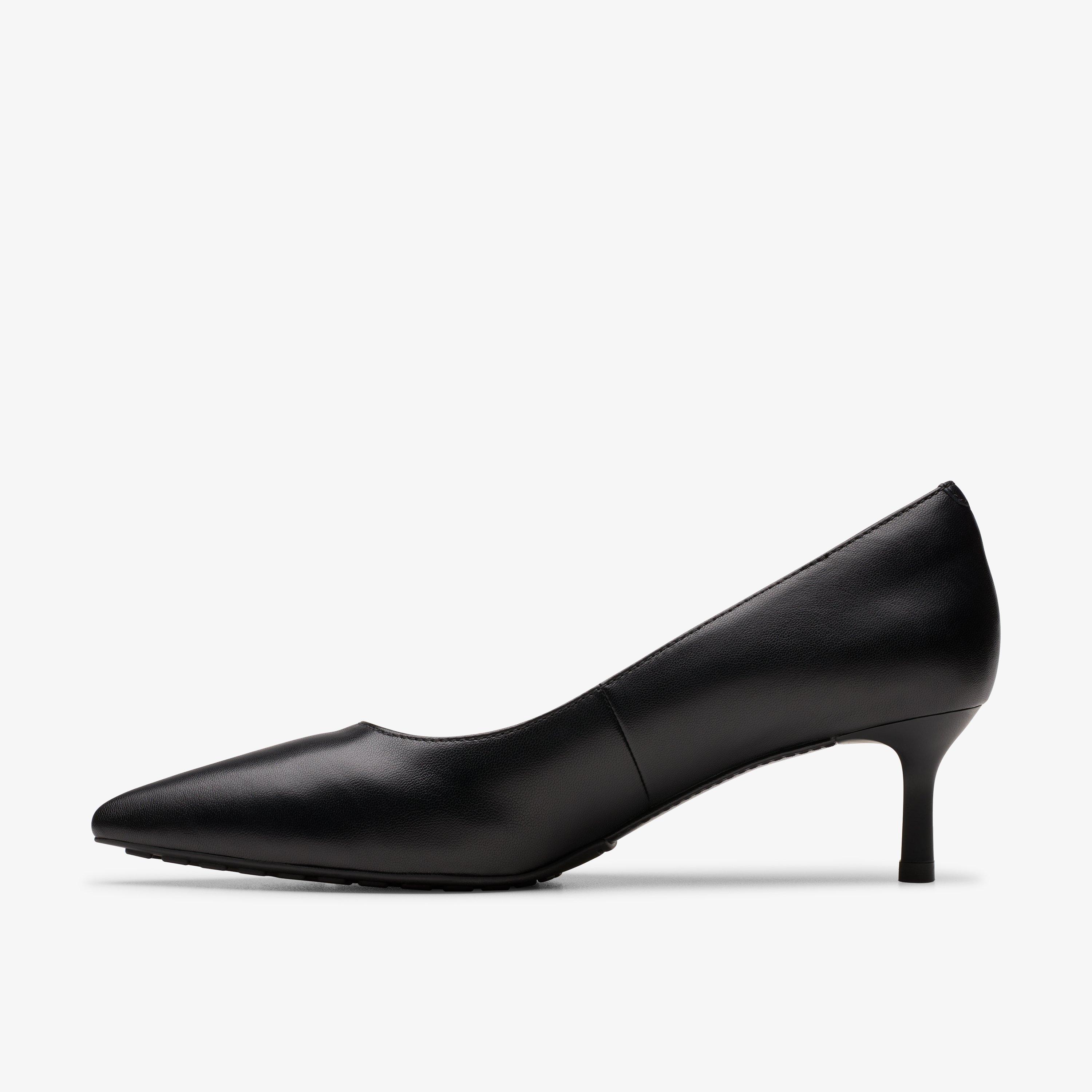 Damen Adela Court Schwarzes Leder High Heel Schuhe | Clarks