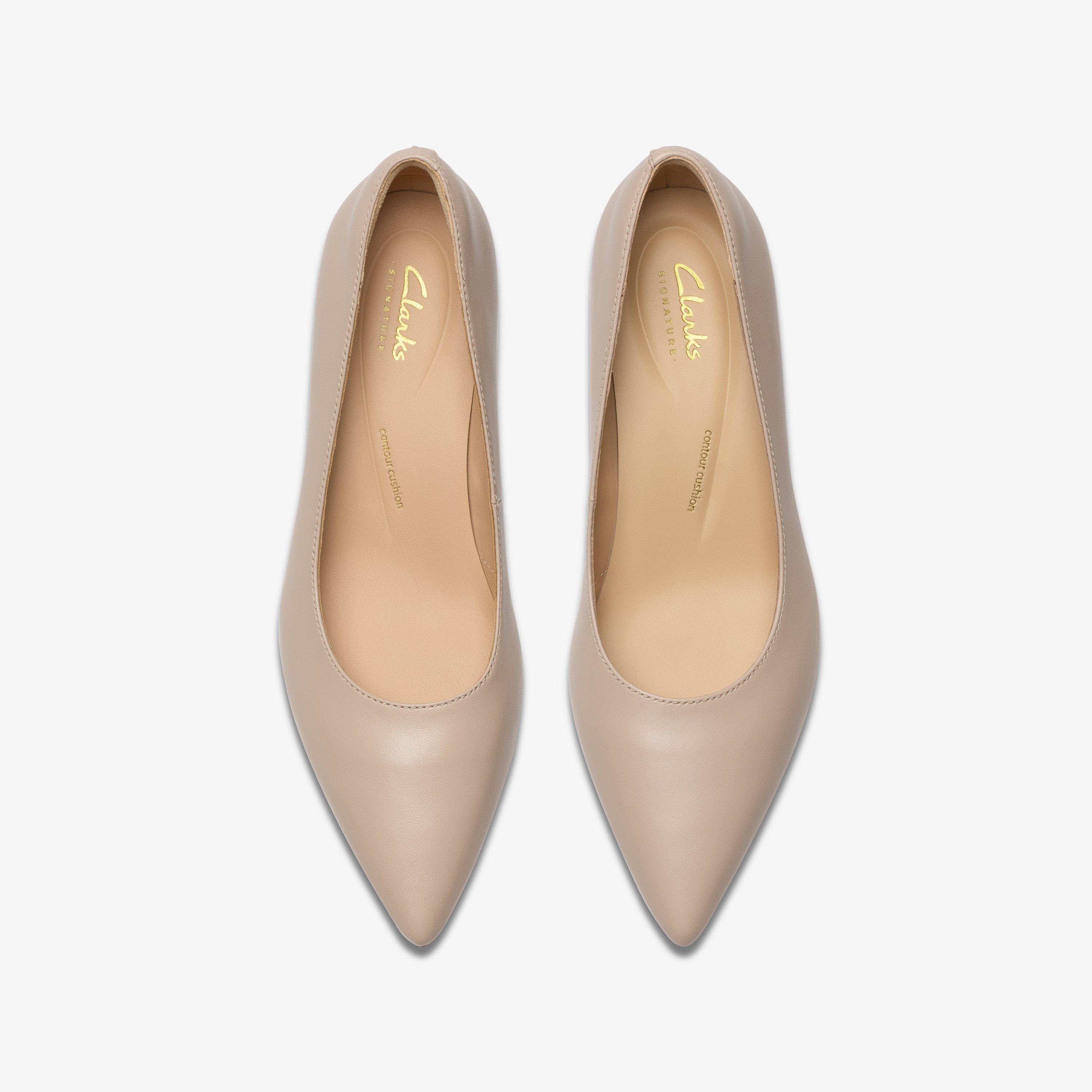 Womens Adela Court Sand Leather Court Shoes Heels | Clarks Outlet