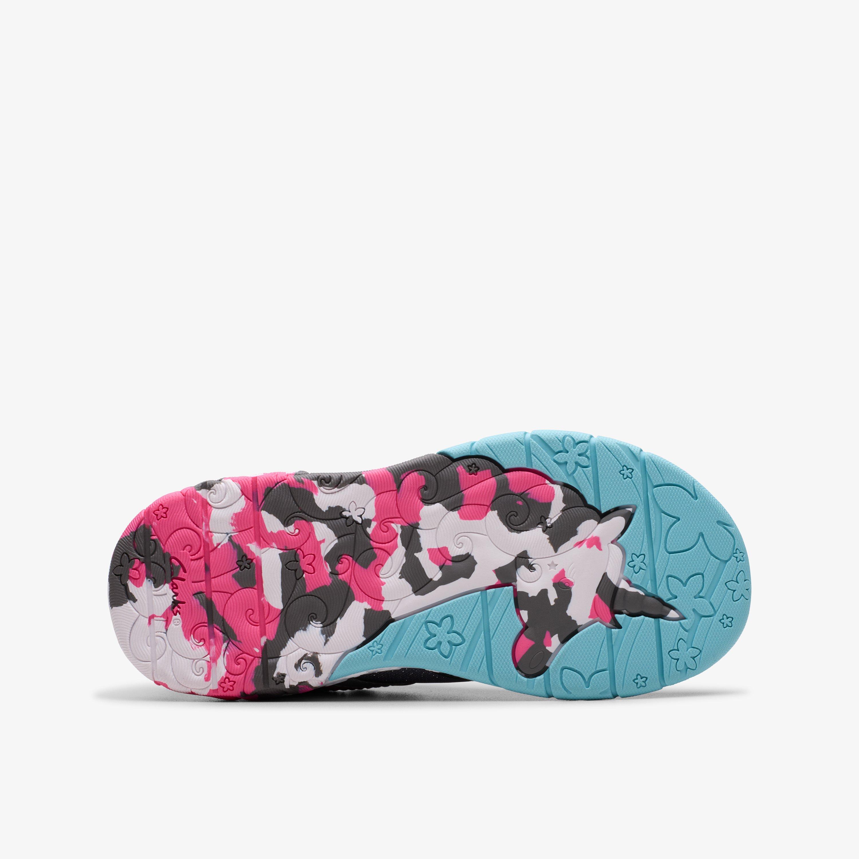 Girls Tidal Star Kid Gun Metal Trainers Riptape | Clarks Outlet