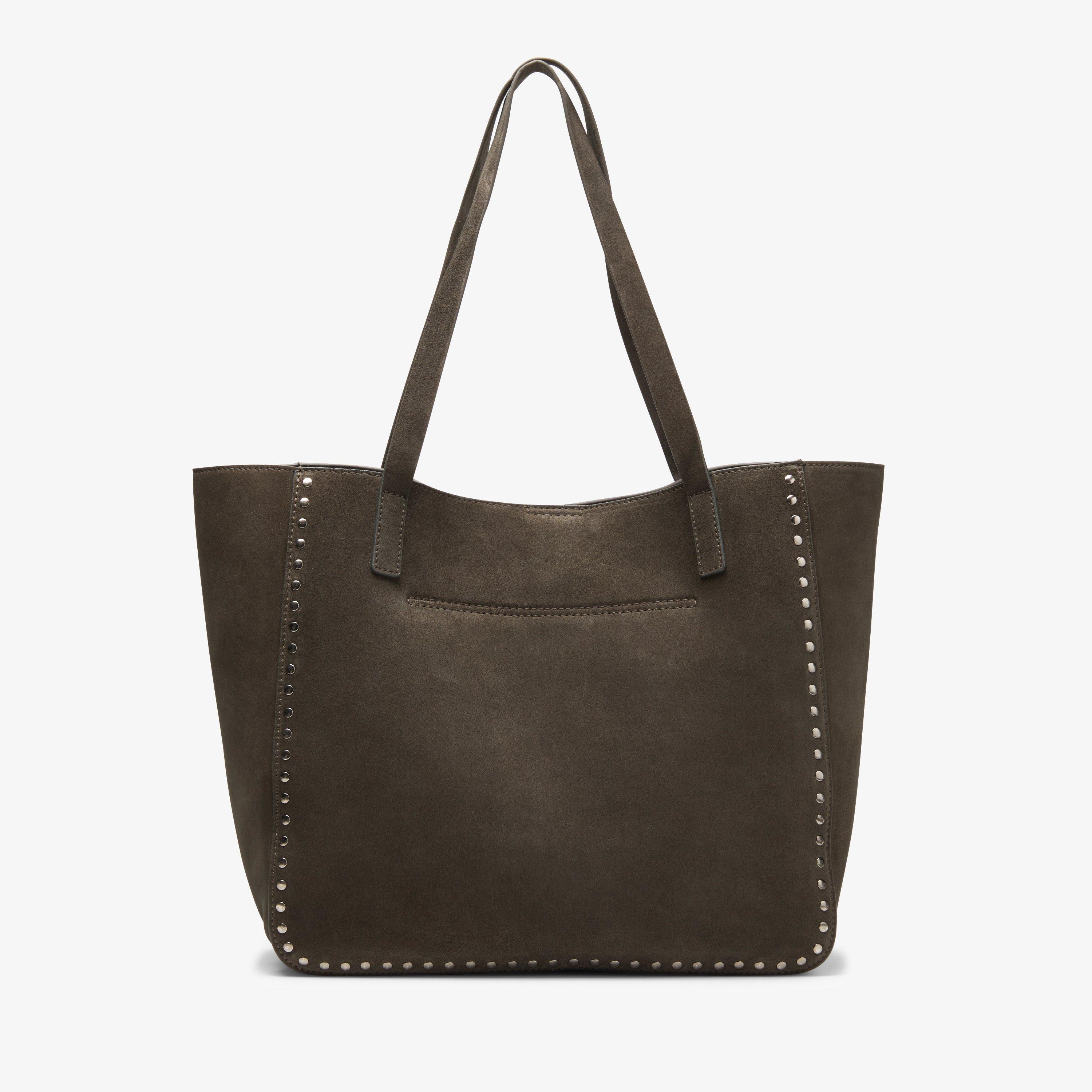 Womens Utility Tote Dark Grey Suede Bags Shoulder Bag Tote Bag | Clarks ...