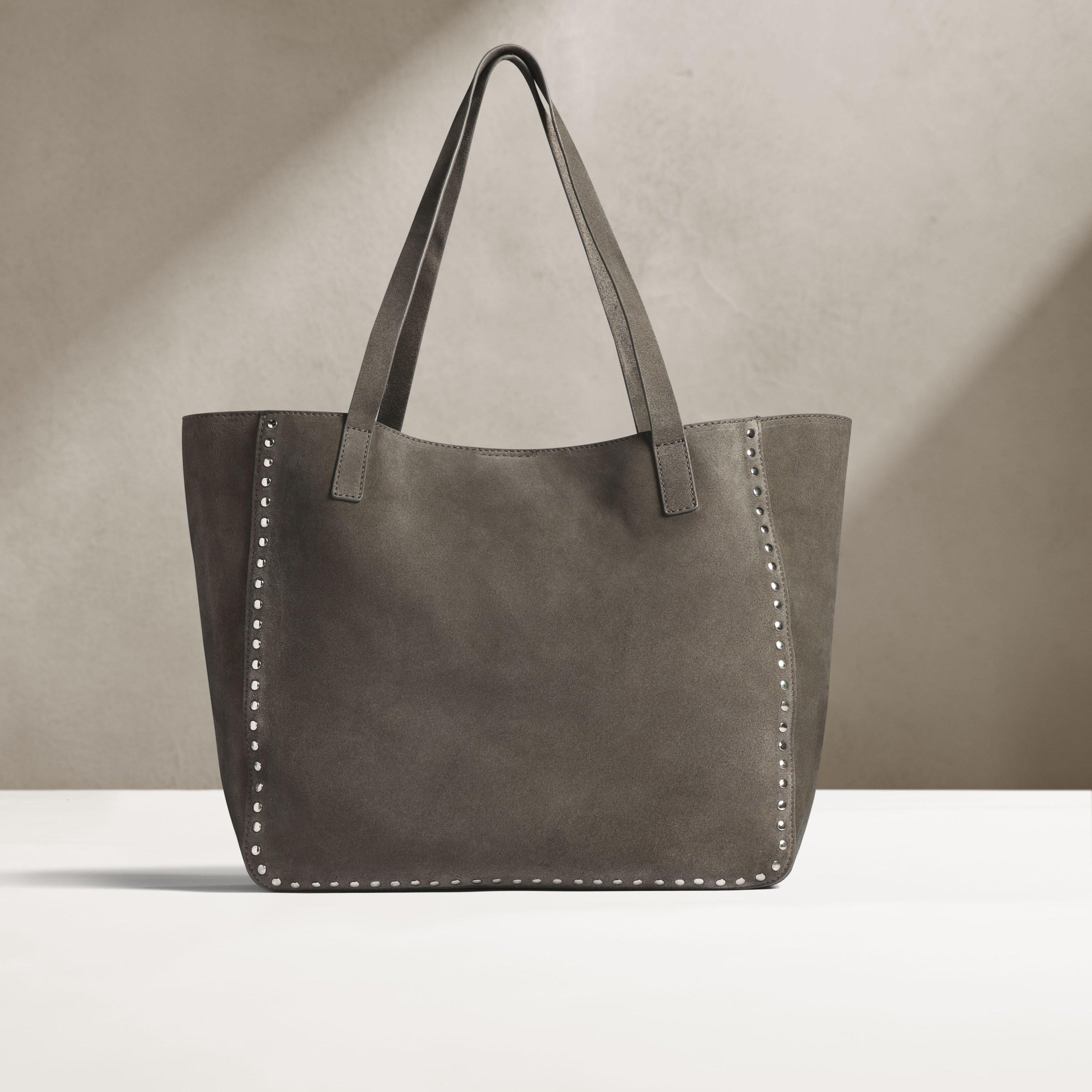 Womens Utility Tote Dark Grey Suede Bags Shoulder Bag Tote Bag | Clarks ...