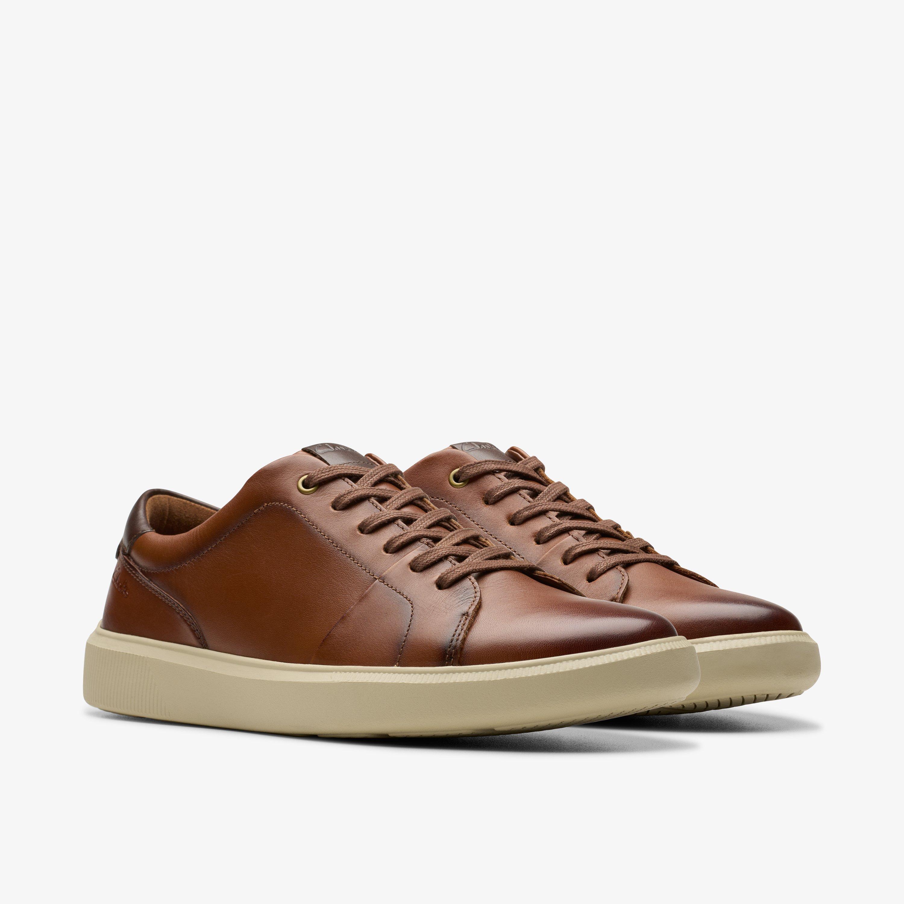 Mens Brodin Lace Dark Tan Leather Shoes | Clarks UK